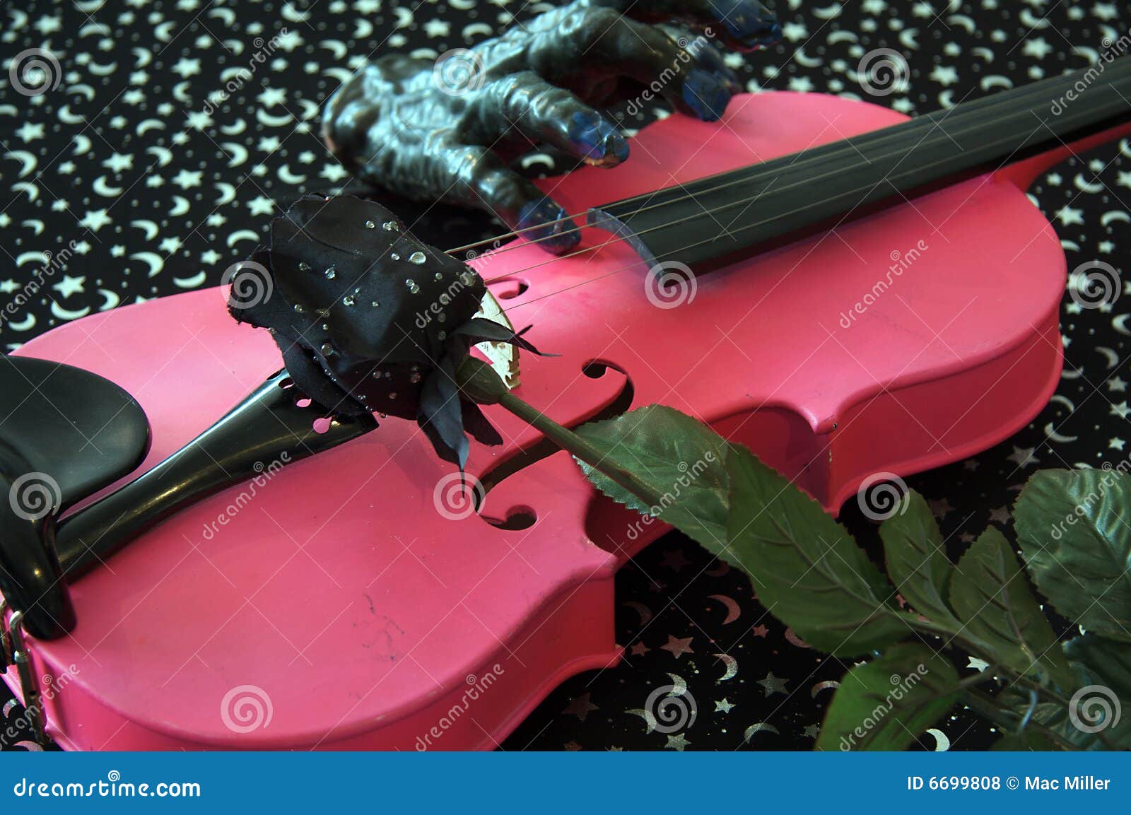 Halloween Violin in Spooky Pink Stock Photo - Image of october ...