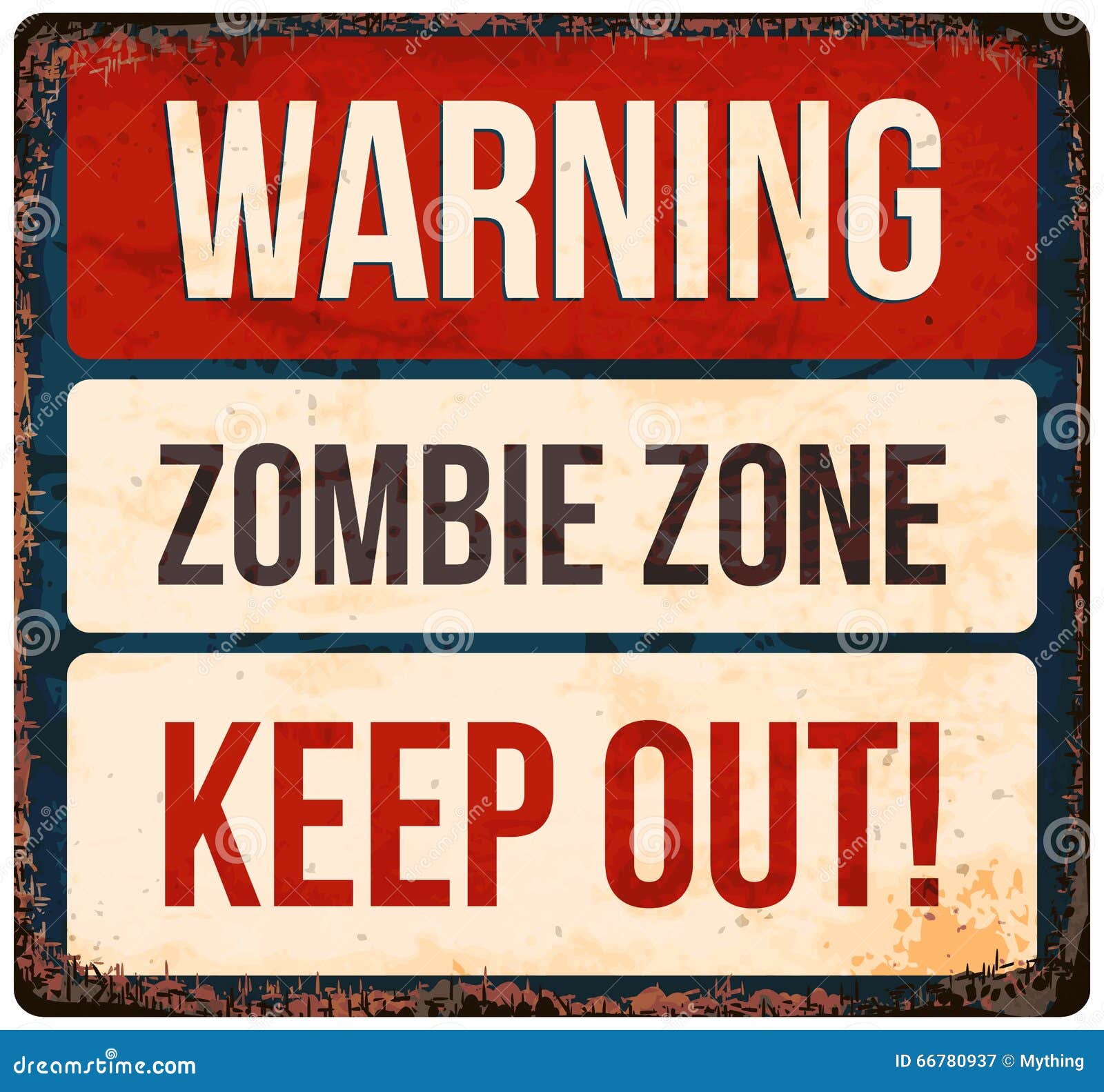 Halloween Warning Sign. Beware Of Zombies. Vector Illustration, Eps10 ... Halloween Warning Sign. Beware Of Zombies. Vector Illustration, Eps10 ...