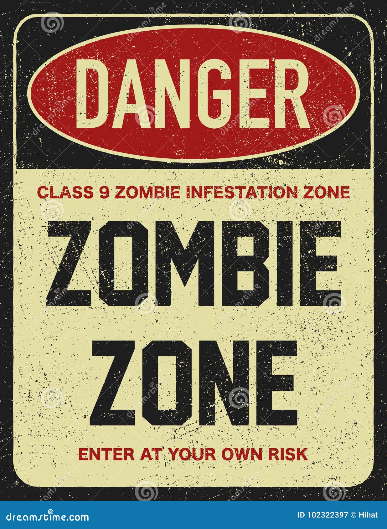 Halloween Warning Sign Danger Zombie Area Stock Vector - Illustration ... Halloween Warning Sign Danger Zombie Area Stock Vector - Illustration ...