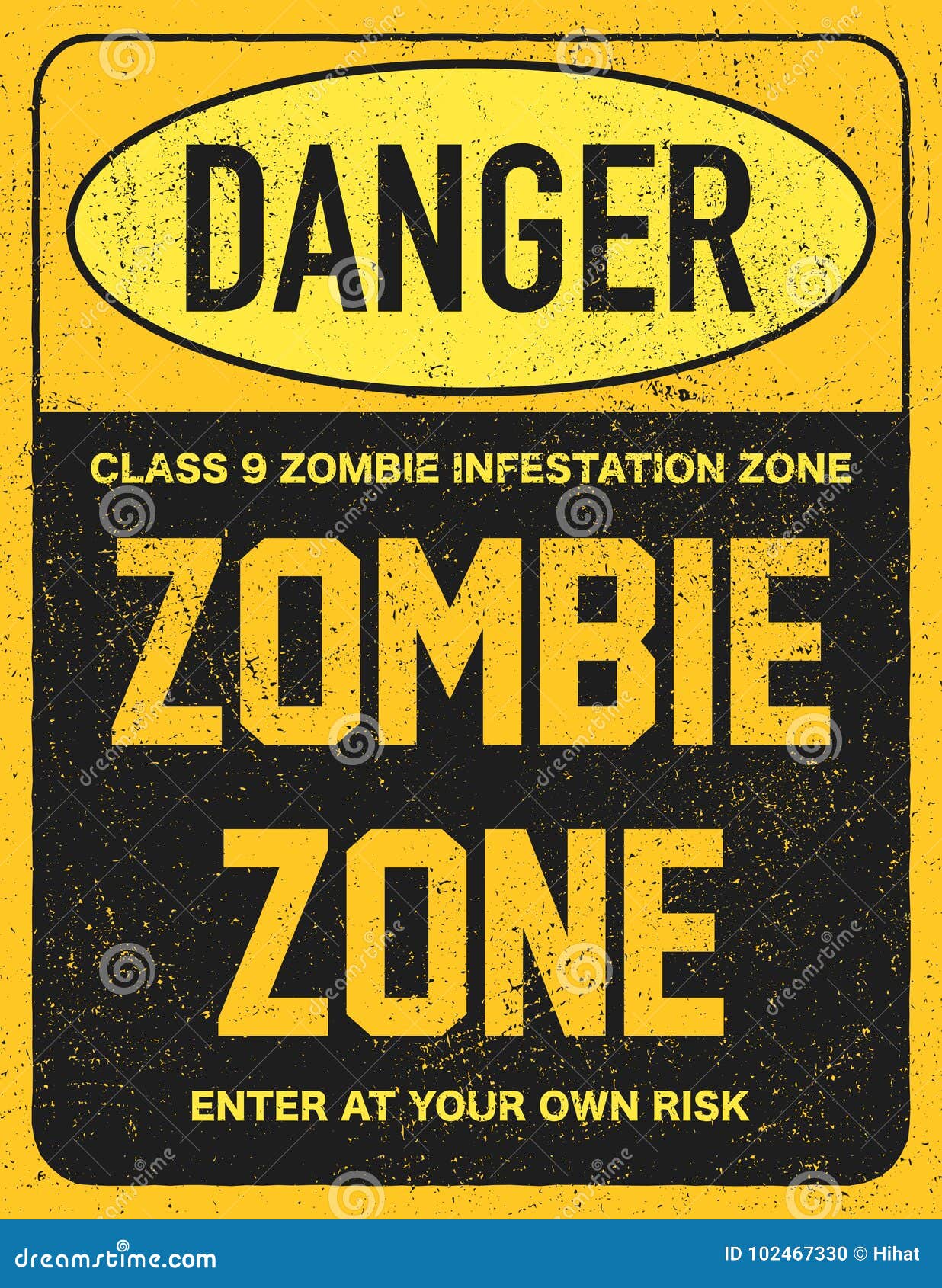 Halloween Warning Sign Yellow. Masquerade Hazard Attention Symbol ...