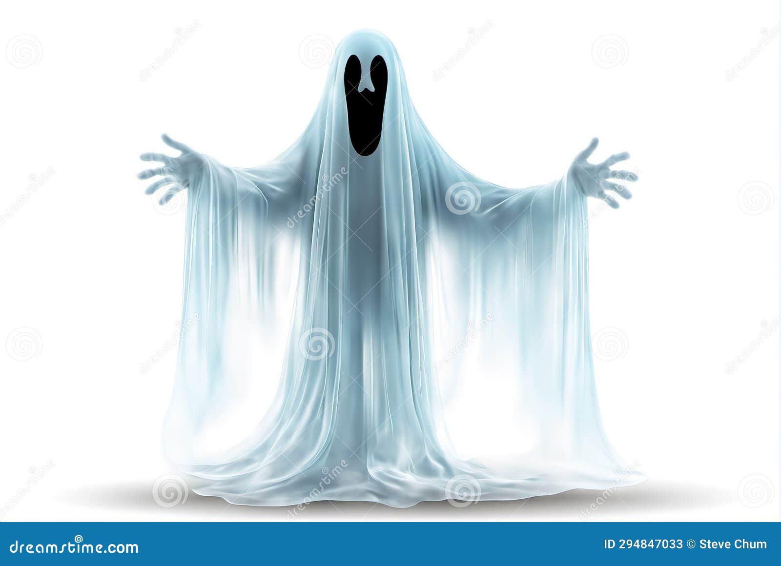 Halloween White Ghost Ghost Wallpaper Stock Illustration - Illustration ...