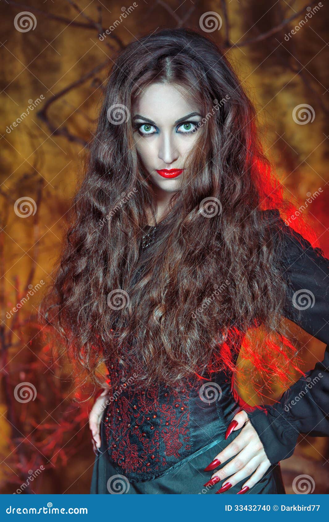 Halloween witch stock photo. Image of attractive, face - 33432740