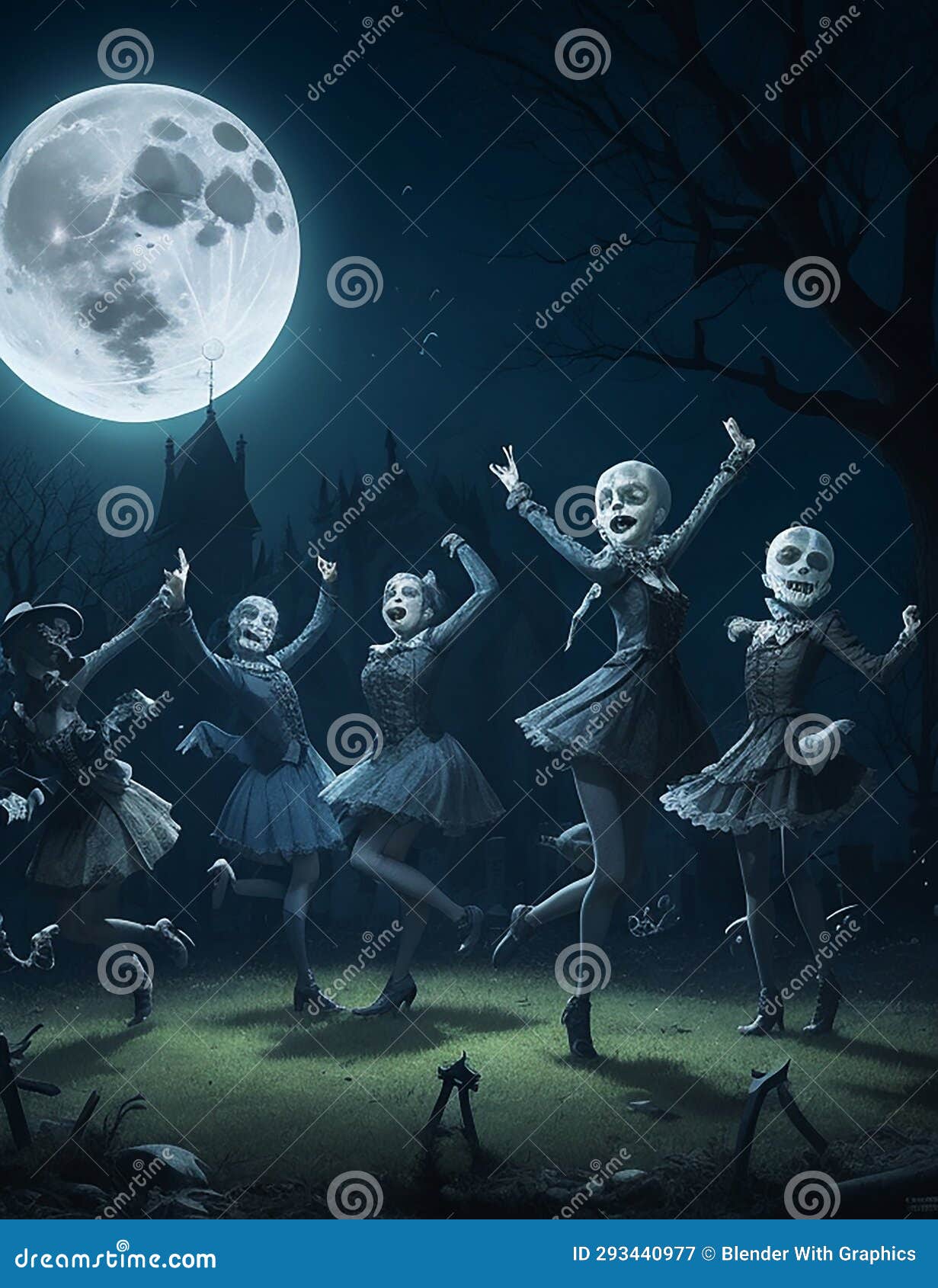 Ghouls Dancing Stock Illustrations – 374 Ghouls Dancing Stock ...