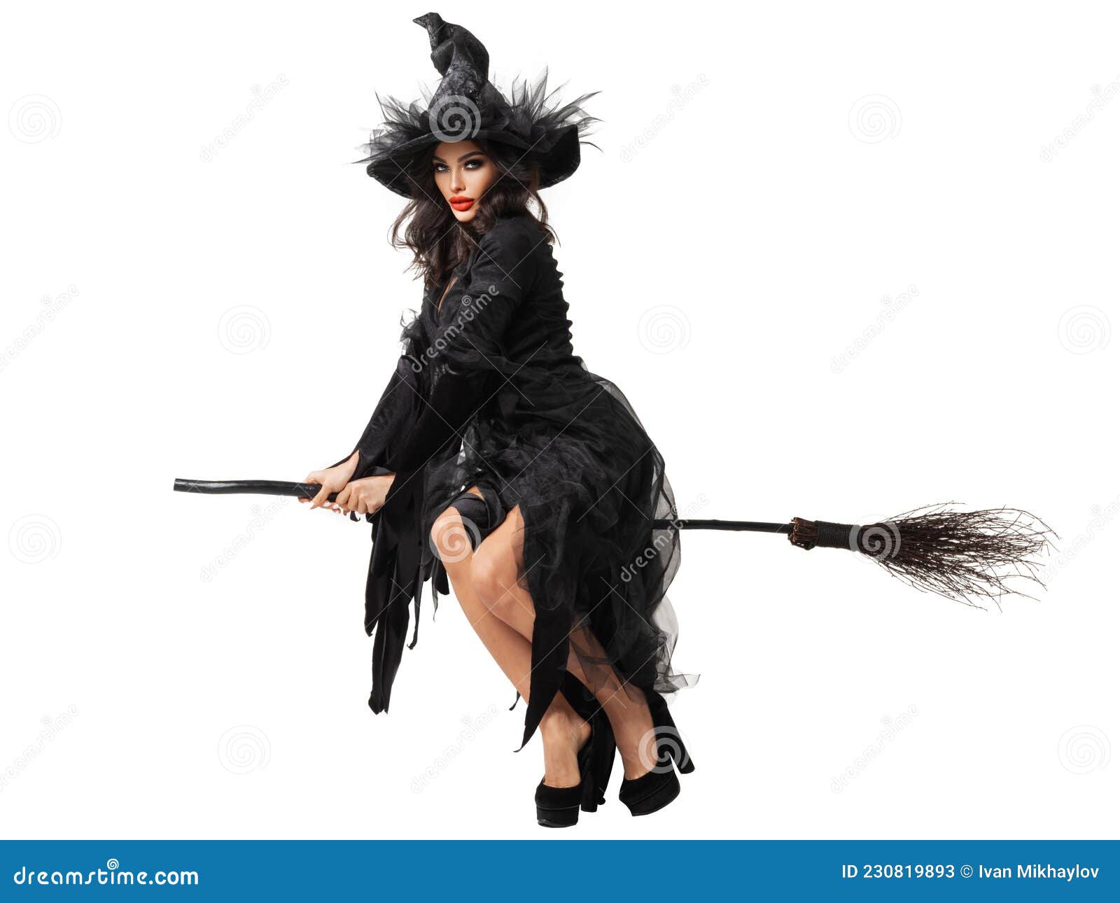 Sexy Halloween Witch Flying