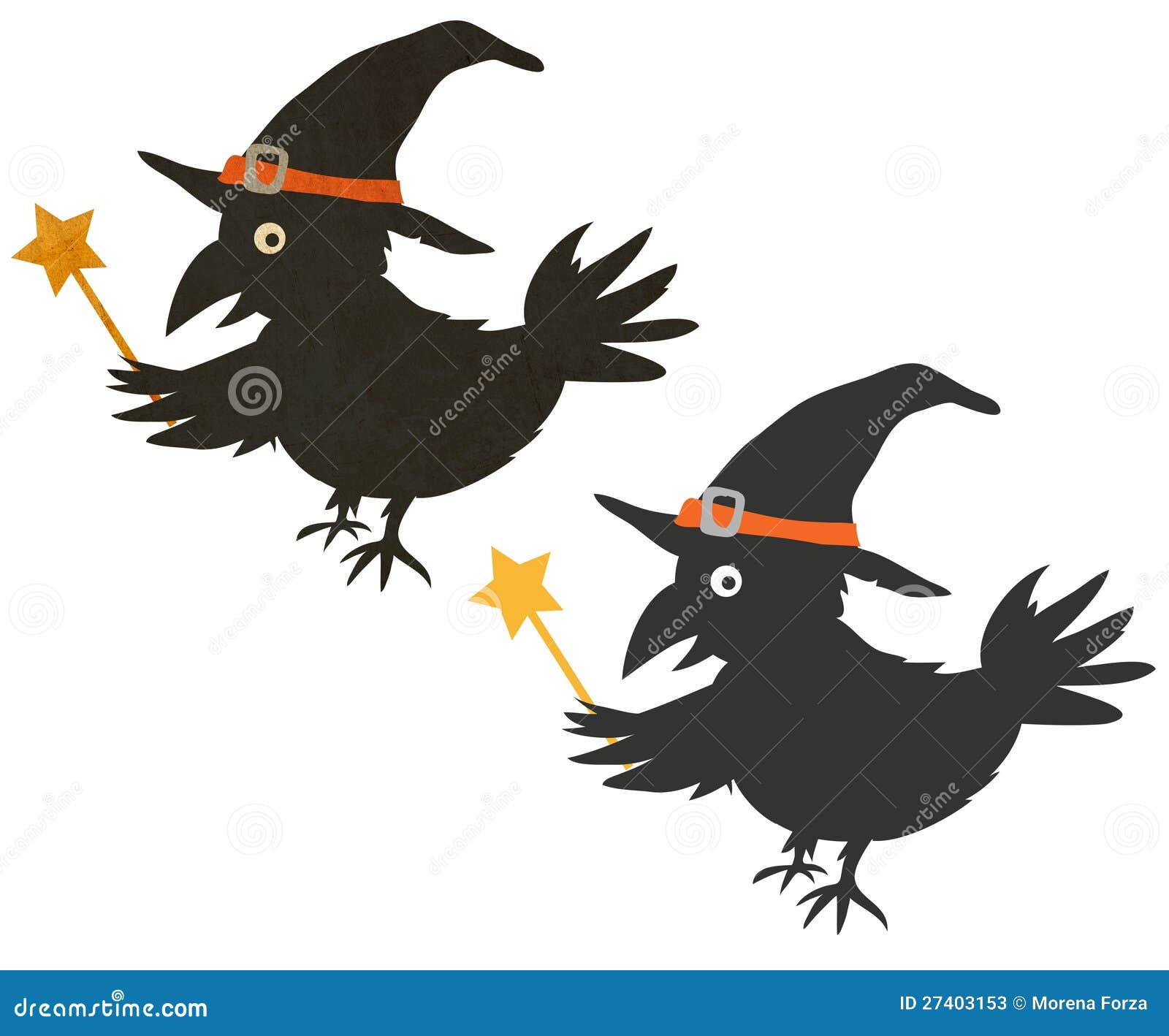 Halloween Wizard Crow stock illustration. Illustration of star - 27403153