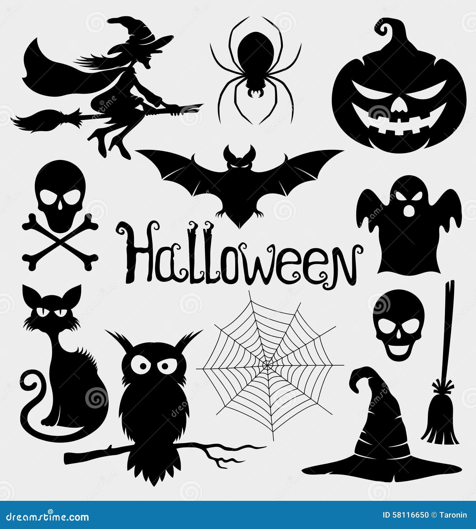 Halloween-Zeichen vektor abbildung. Illustration von halloween - 58116650