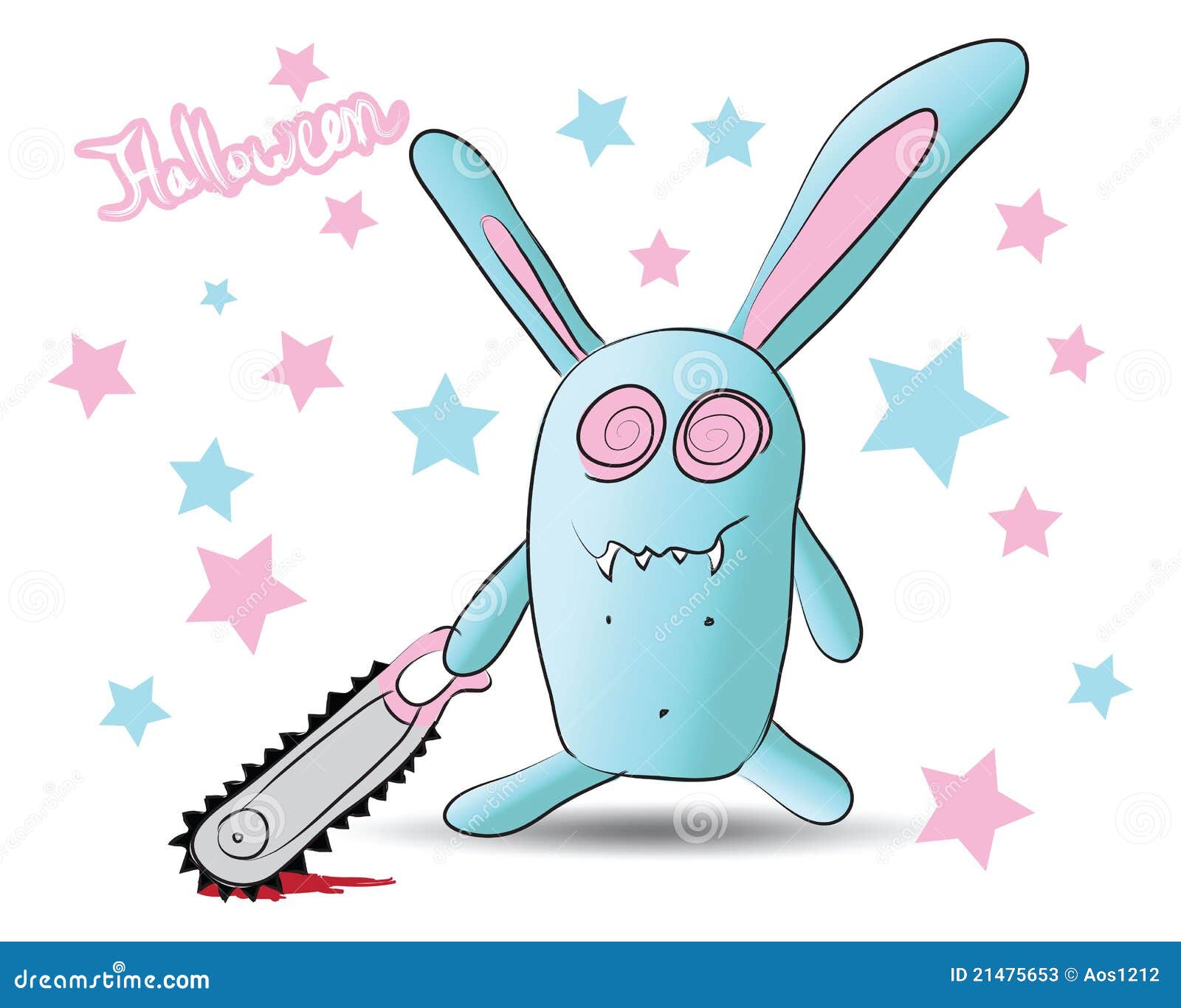 Halloween zombie rabbit stock vector. Illustration of blood - 21475653