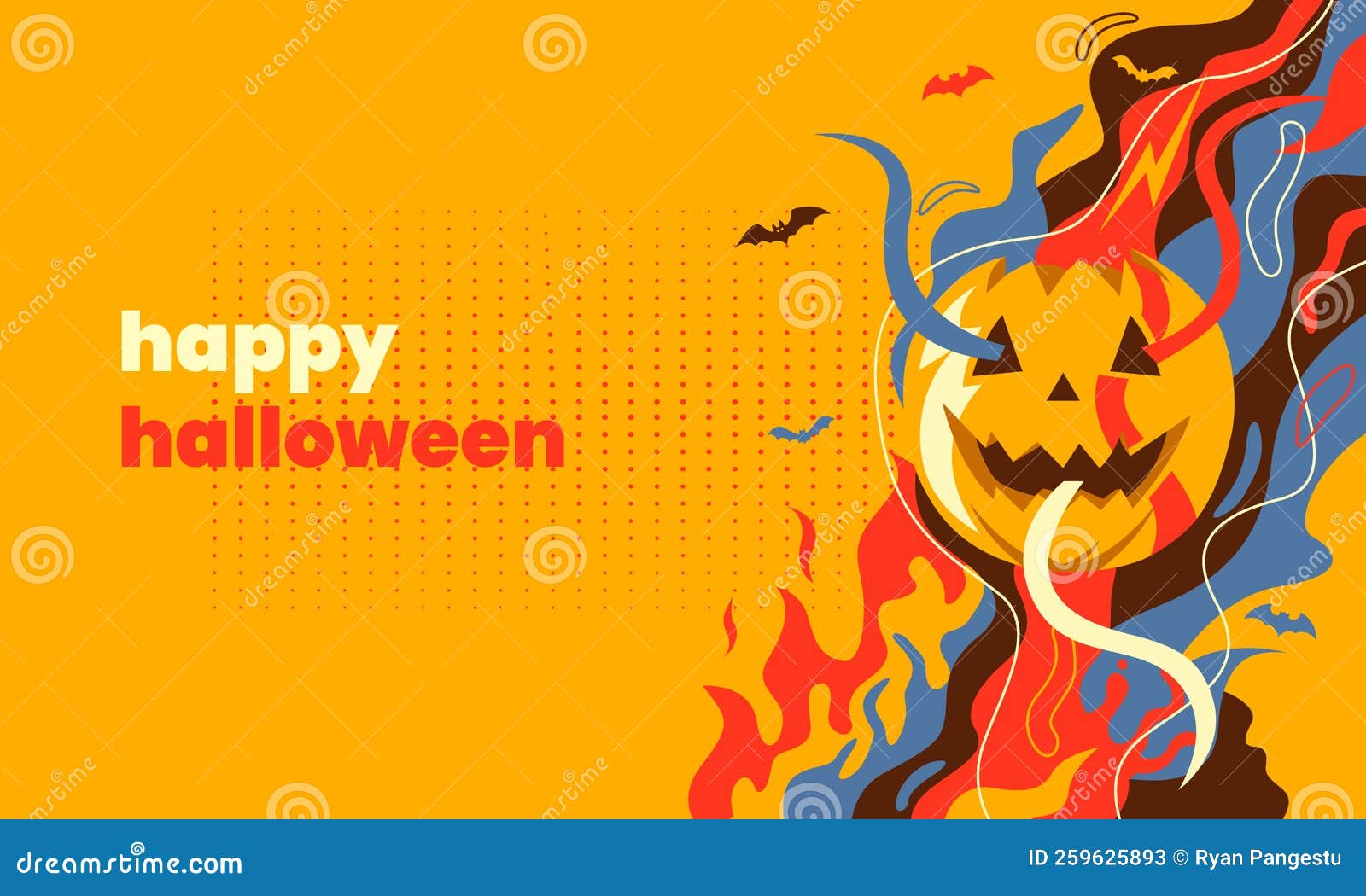 Abstract Background Halloween with Pumpkin Vector Illustration Stock ...