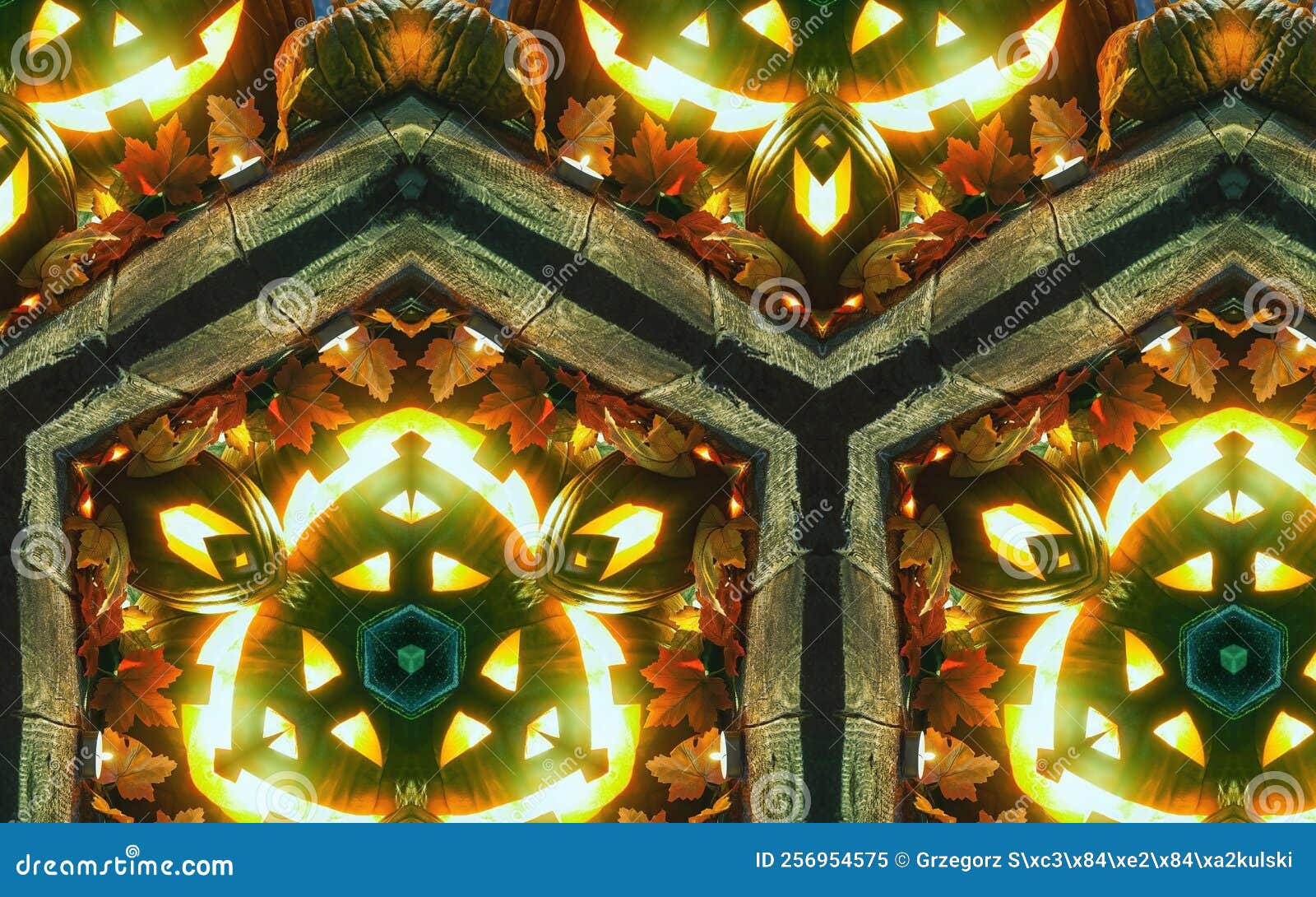 Hallowen Presented in an Abstract Way Stock Illustration - Illustration ...