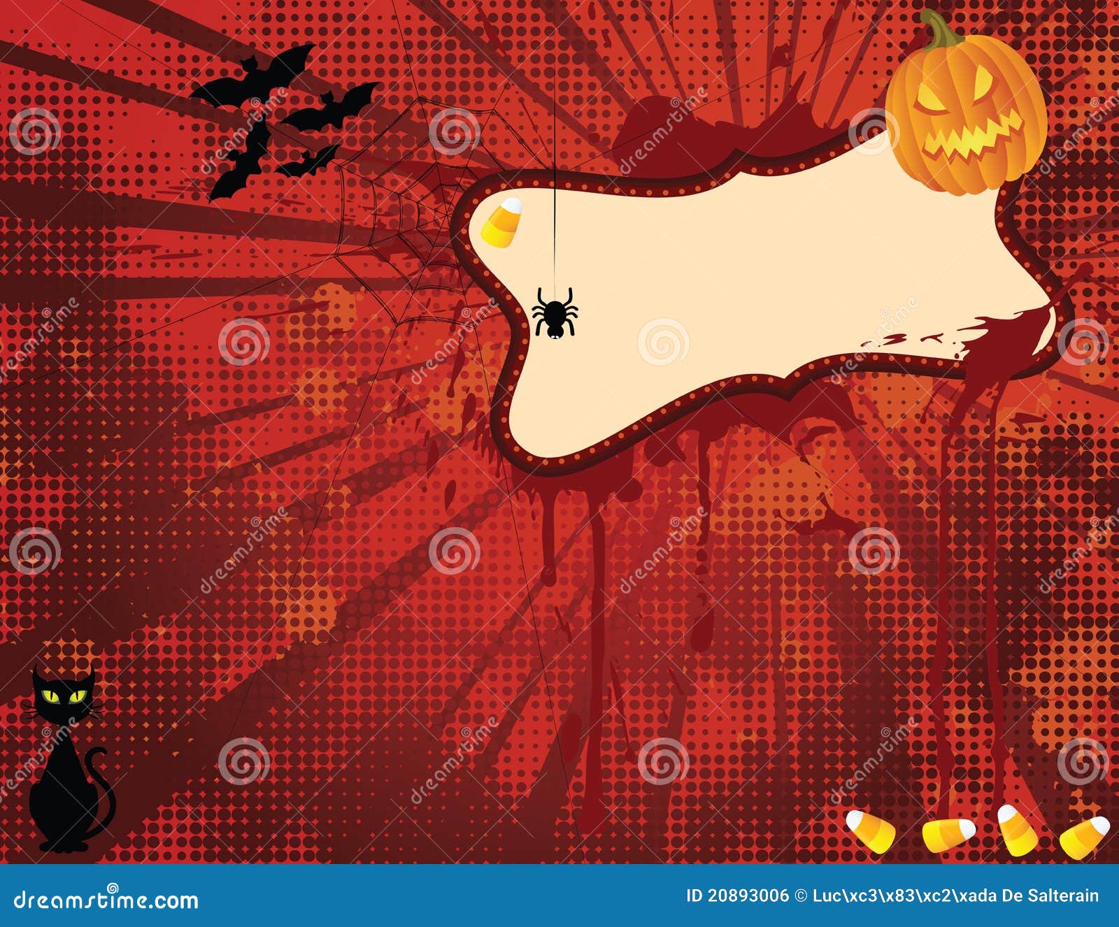 Hallowen Spooky Banner stock vector. Illustration of grungy - 20893006