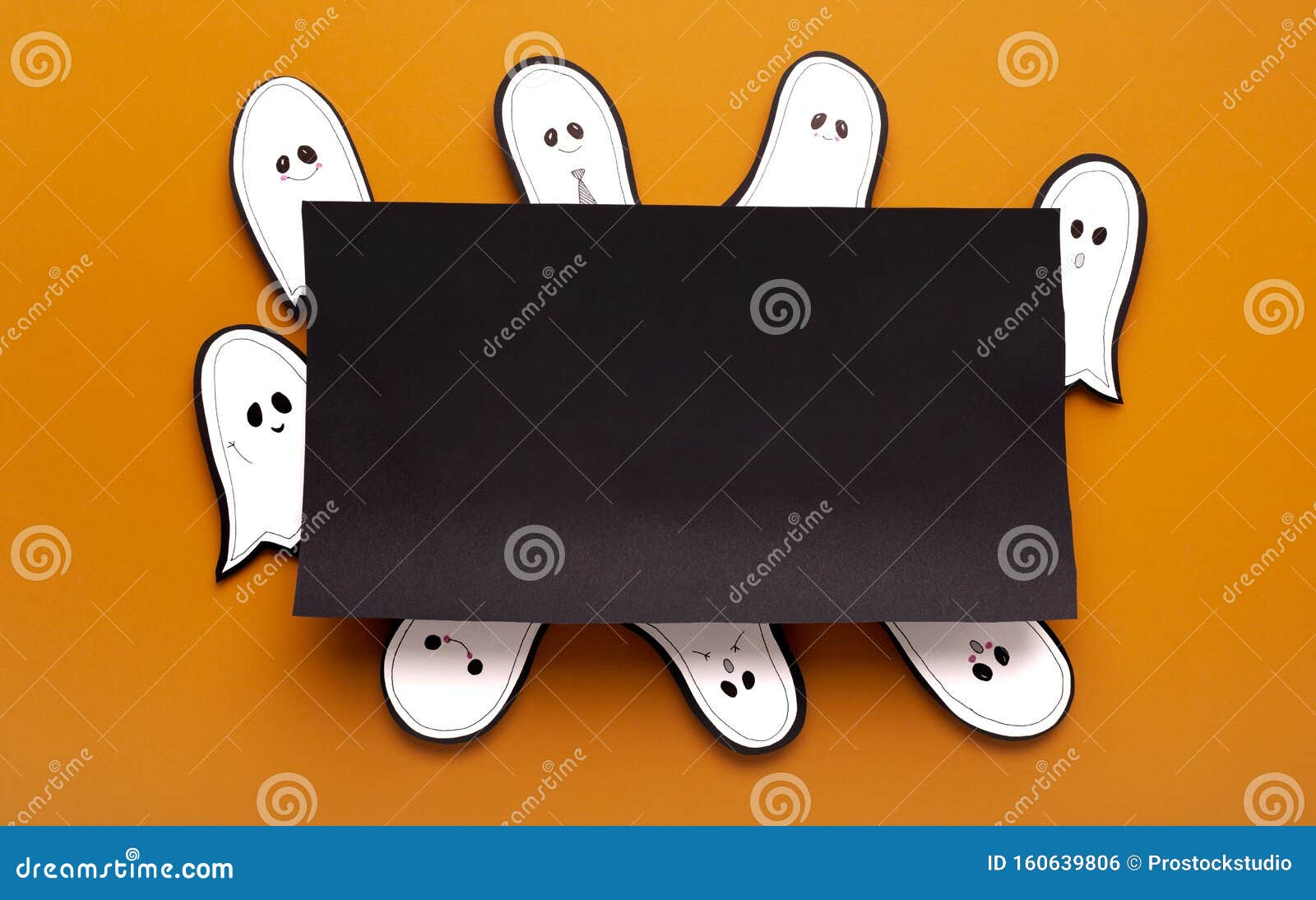 Composition of Ghosts Thinking about Crafty Plan Stock Photo - Image of ...
