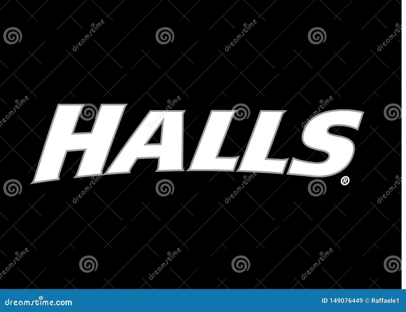 Halls Logo editorial stock image. Illustration of logo - 149076449