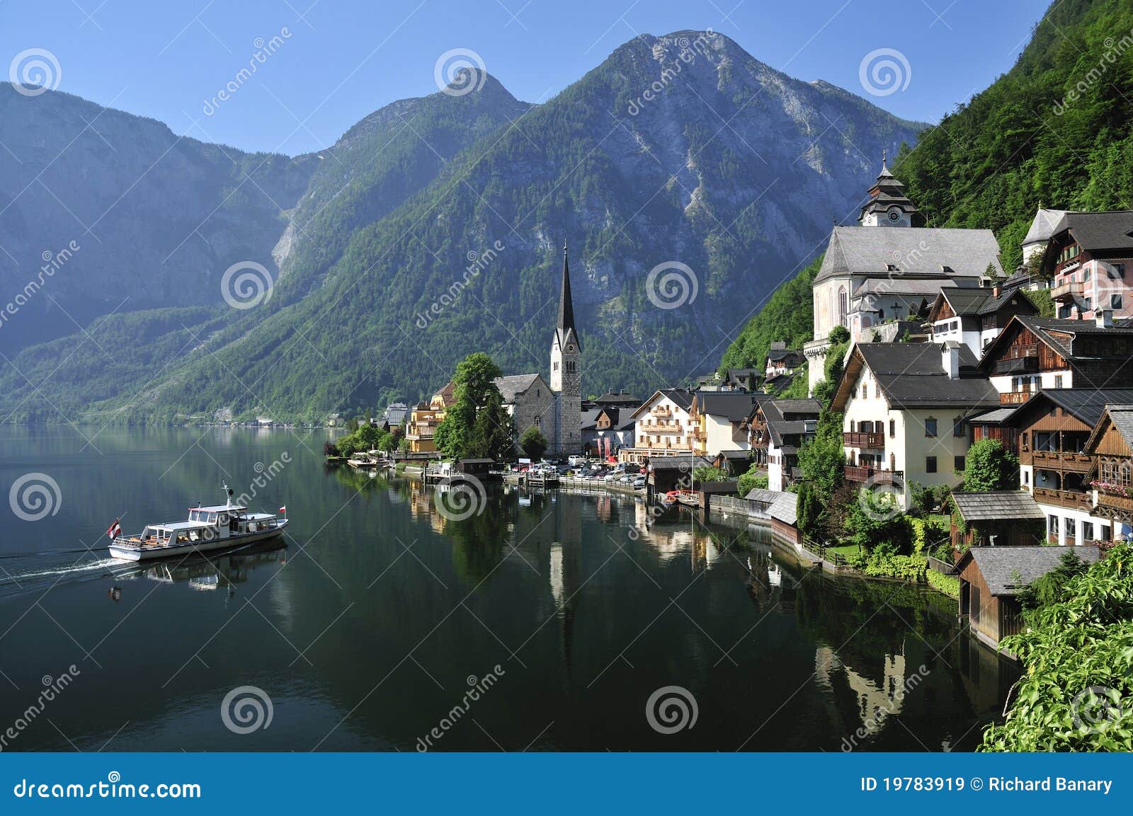Hallstatt stock image. Image of hill, austrian, idyllic - 19783919