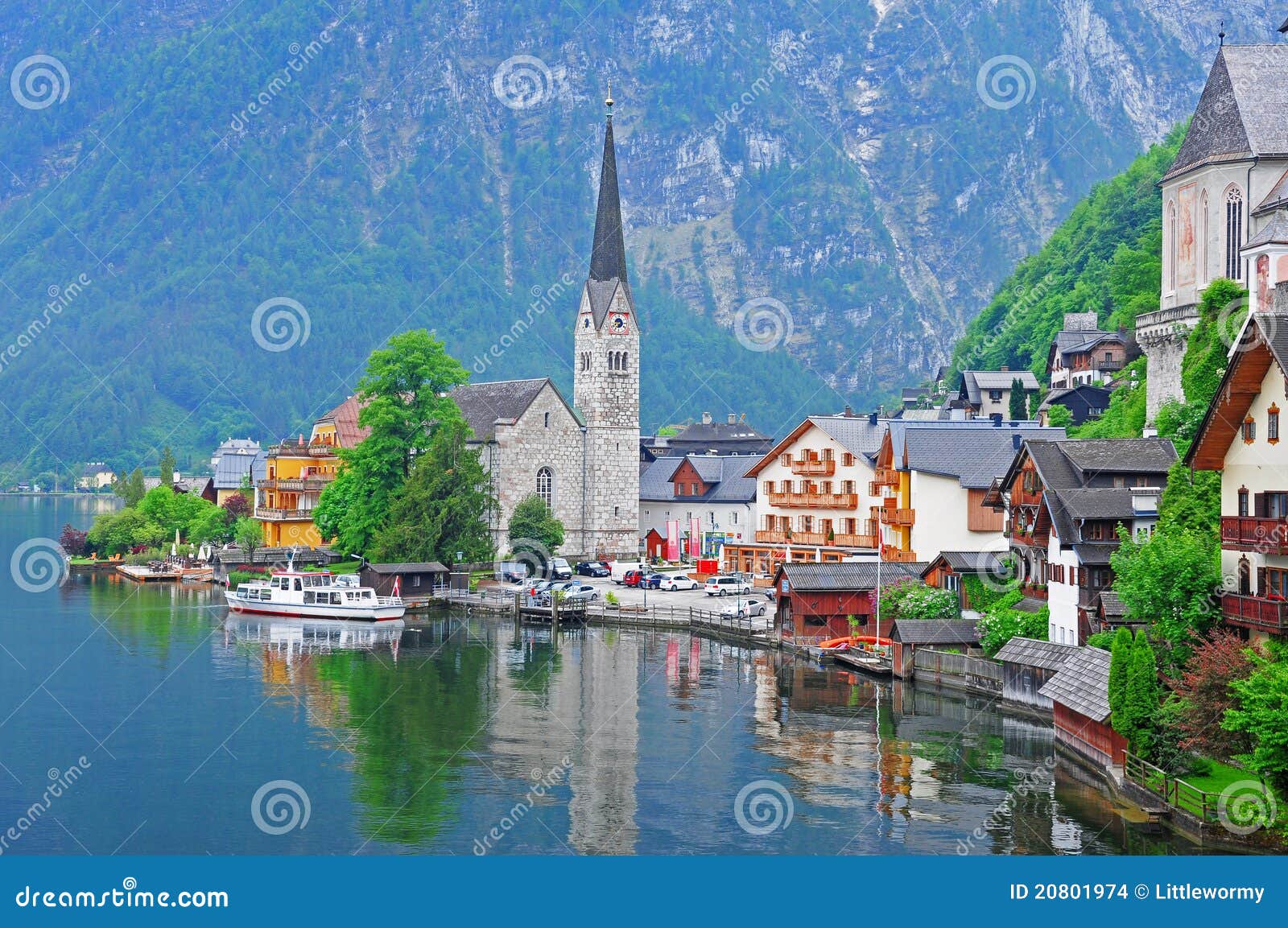Hallstatt, Austria. Wood Stack With Stacked Firewood Royalty-Free Stock ...