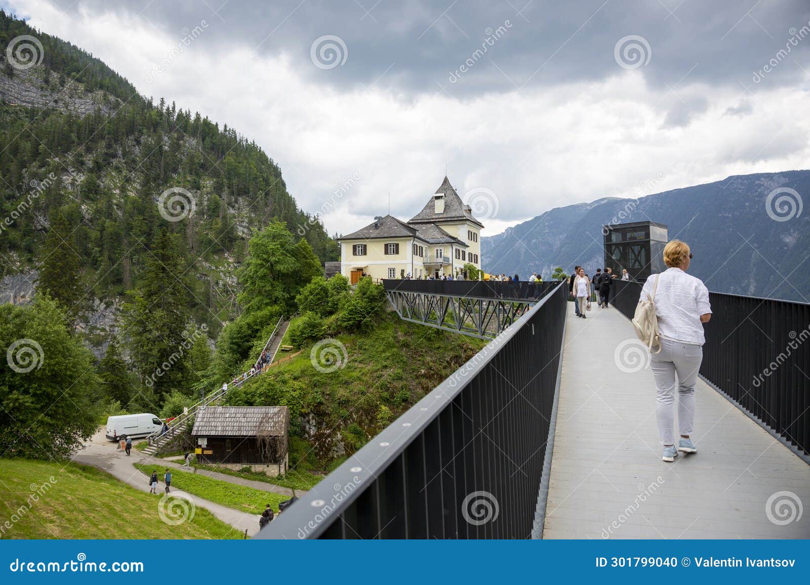 Bridge To the Hallstatt Sky Walk Observation Deck Editorial Image ...