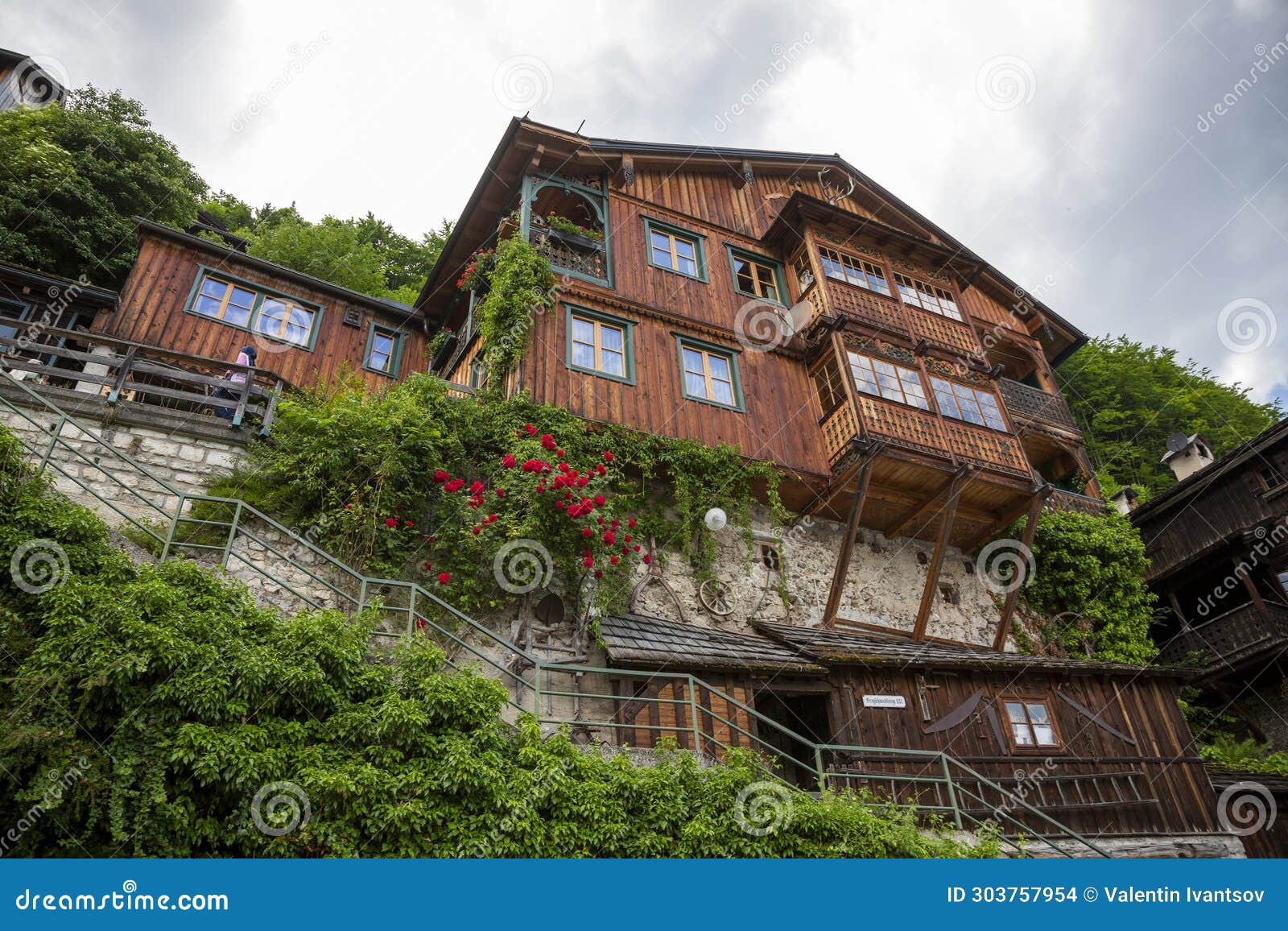 View of the Houses in Hallstatt Editorial Stock Image - Image of ...