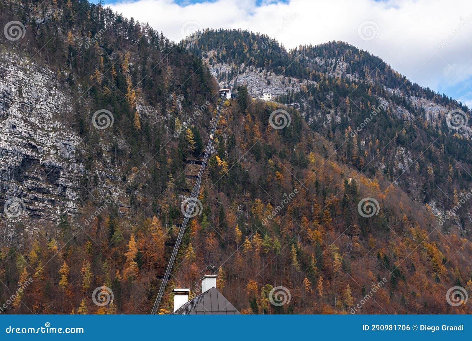 Hallstatt Salt Mines Funicular - Hallstatt, Austria Stock Photo - Image ...