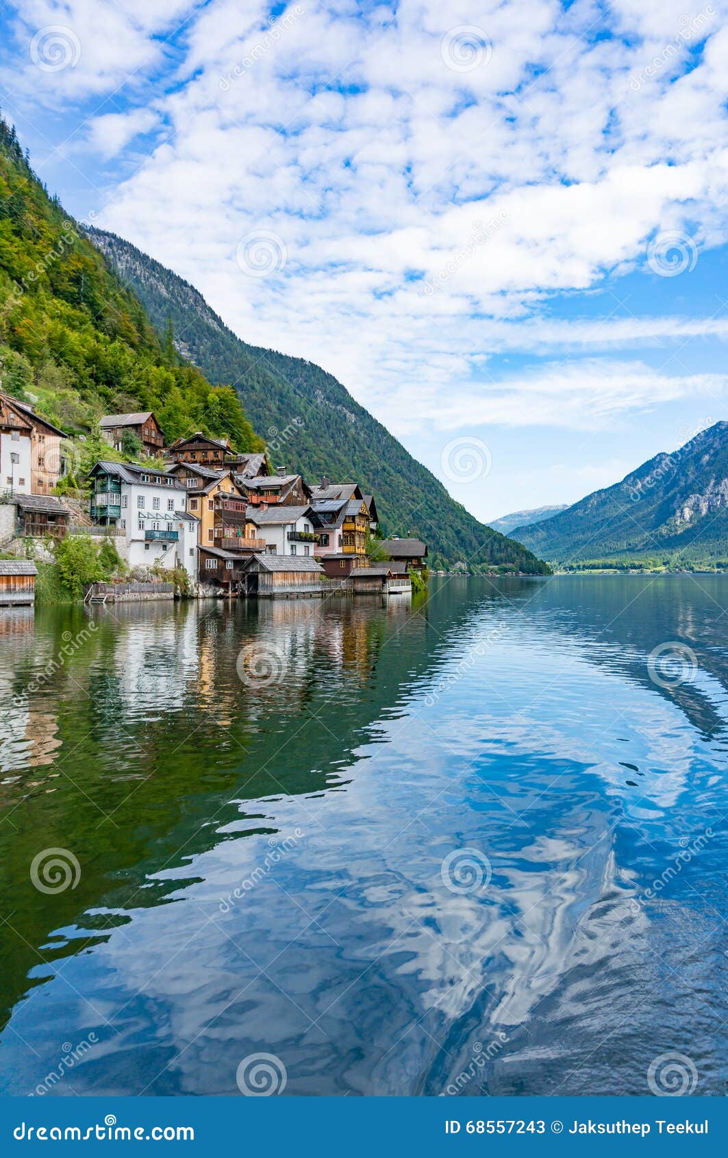 Hallstatt Town and Hallstatt Lake Stock Image - Image of holiday ...