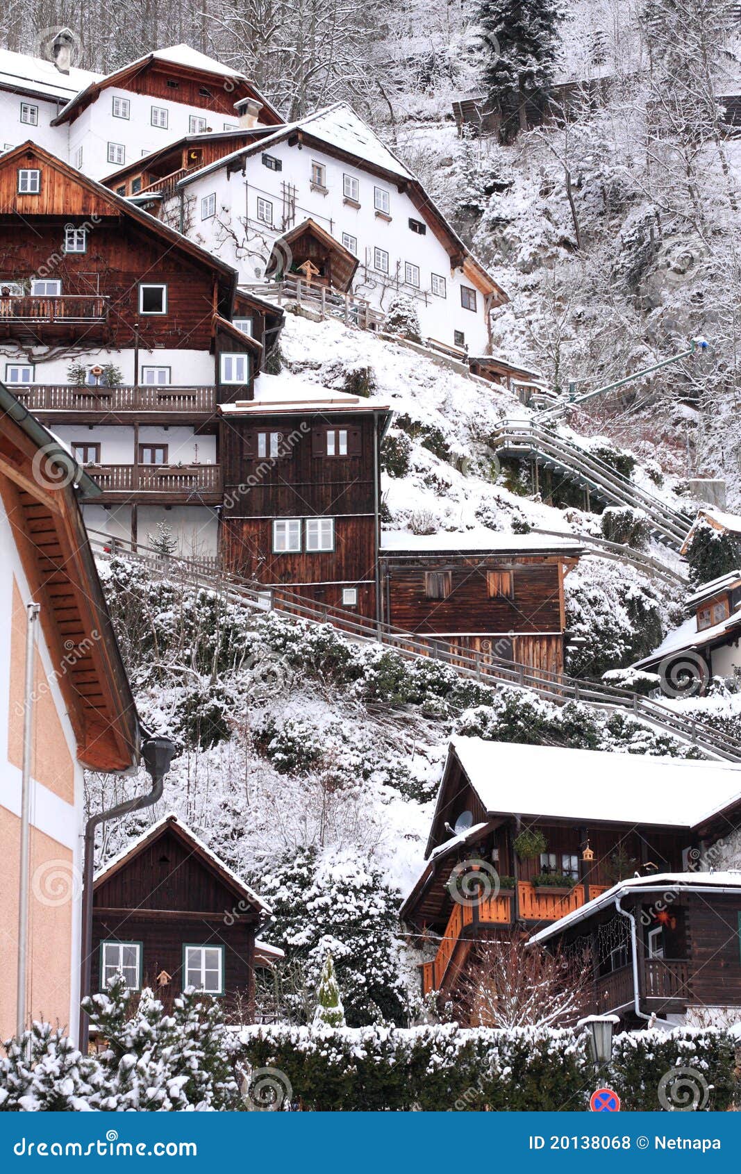 Hallstatt in Winter stock photo. Image of vacation, unesco - 20138068