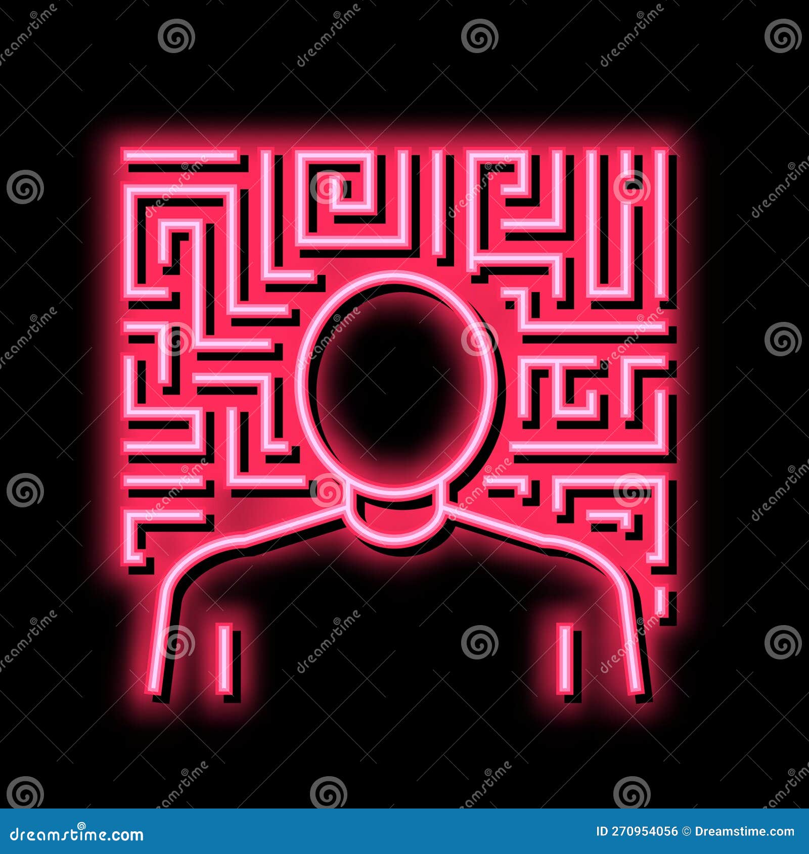 Hallucinations Psychological Problems Neon Glow Icon Illustration Stock ...