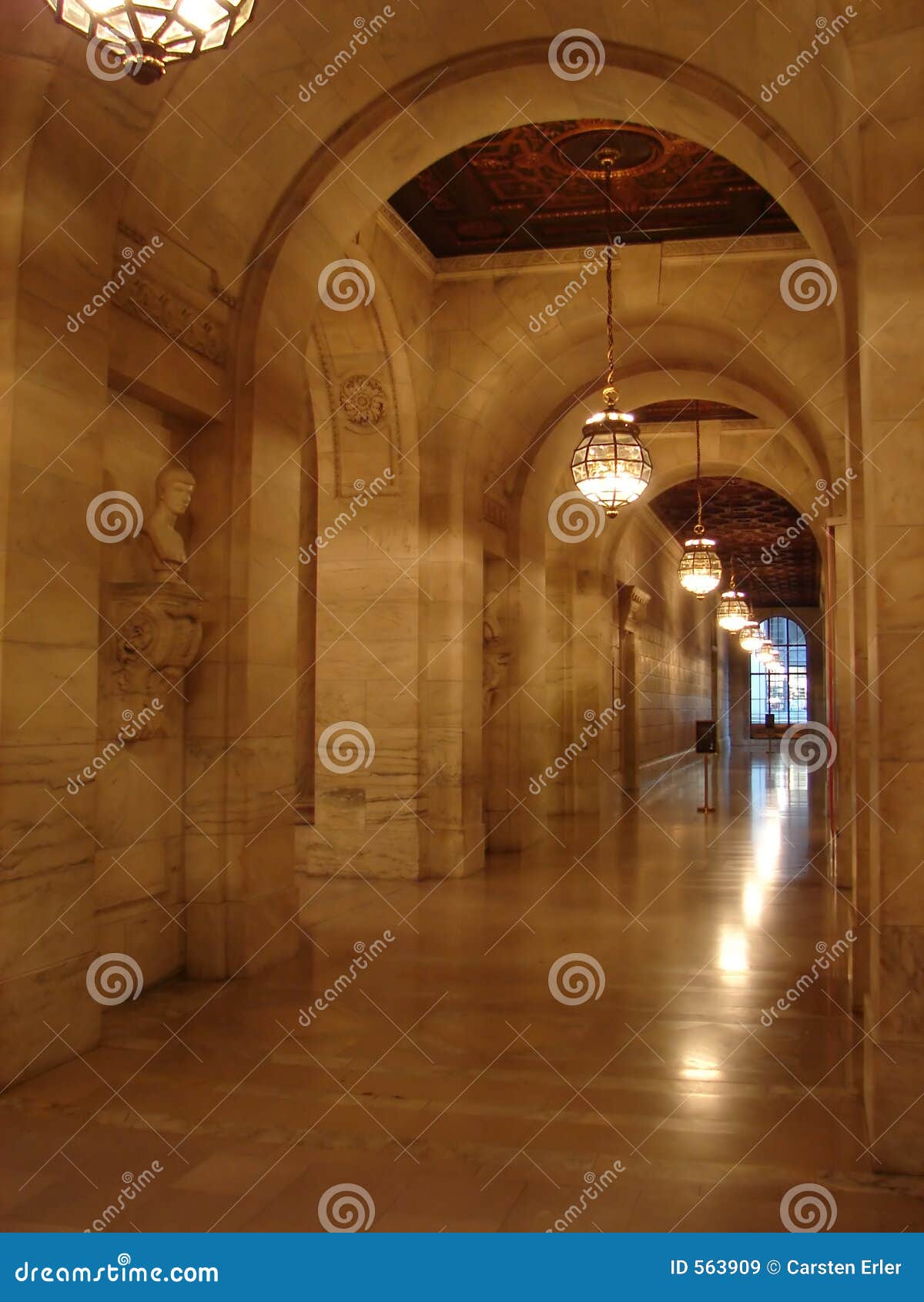 Hallway stock image. Image of building, architecture, floor - 563909