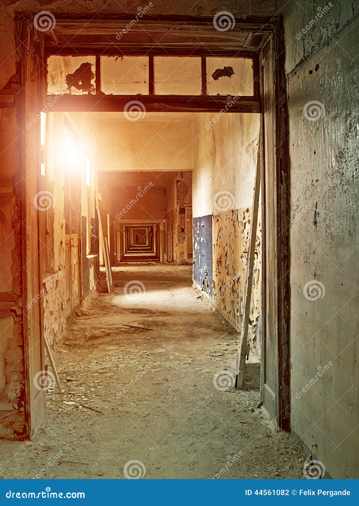 Hallway stock photo. Image of factory, broken, floor - 44561082