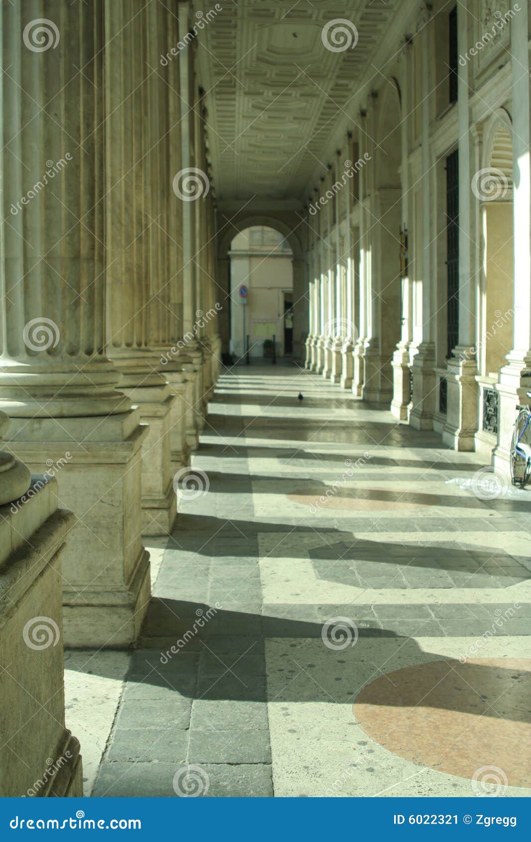 Hallway with columns stock image. Image of hallway, arches - 6022321