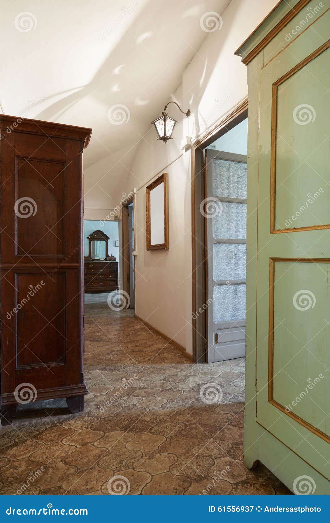 Hallway, Corridor Room in Old House Stock Image - Image of room, home ...