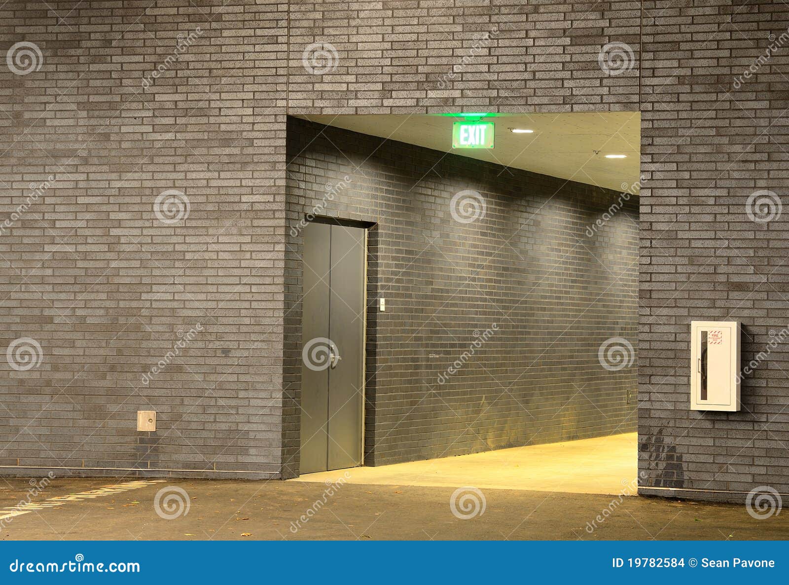 Hallway Exit stock photo. Image of modern, sign, entrnace - 19782584