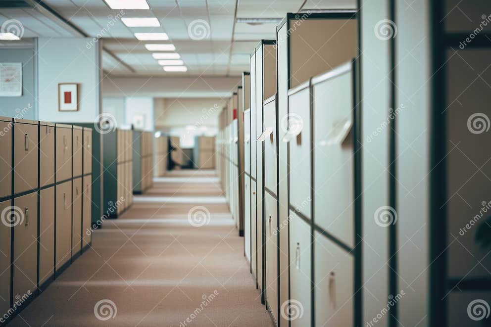 A Hallway Filled with Lockers, Ideal for Educational Concepts Stock Photo - Image of school ...