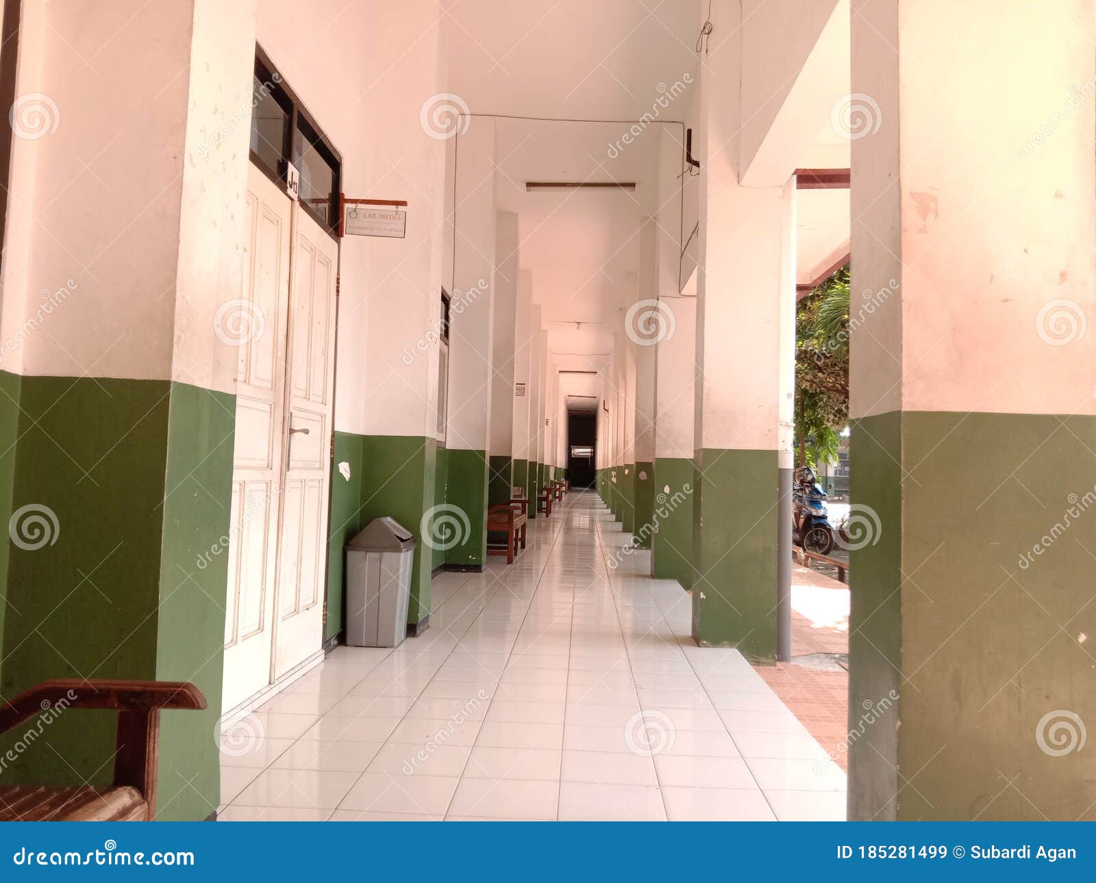 The Hallway in Front of the Classes Stock Image - Image of classes ...