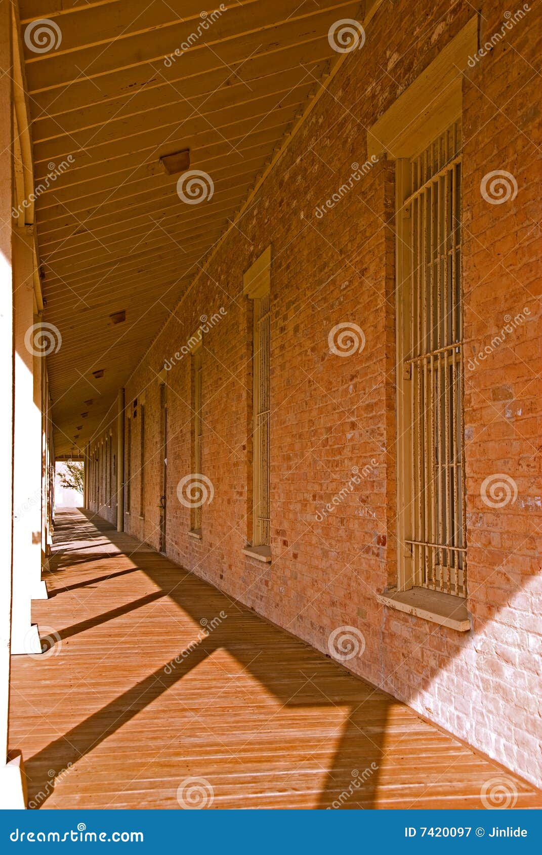 Hallway of a Historical Building Stock Image - Image of long, roof: 7420097