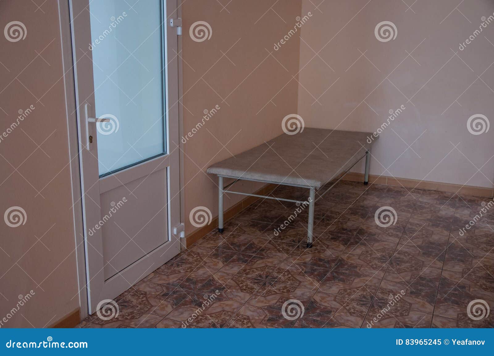 Hallway in a Hospital at Warm Colors Stock Image - Image of interior ...