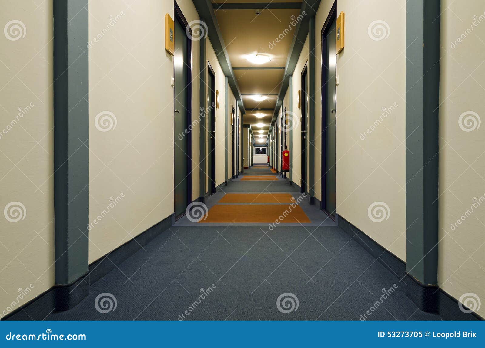 Hallway at a hotel stock image. Image of sleeping, hotel - 53273705