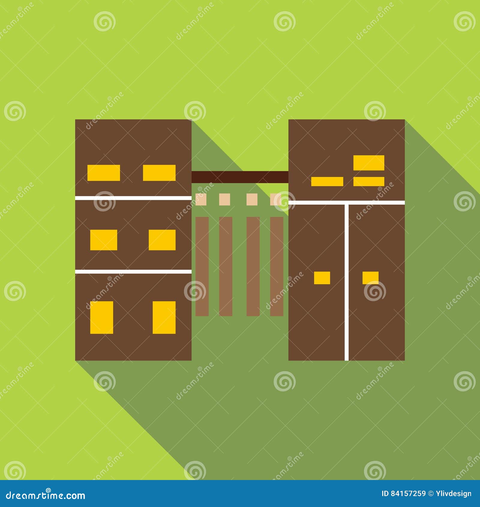 Hallway icon, flat style stock vector. Illustration of house - 84157259