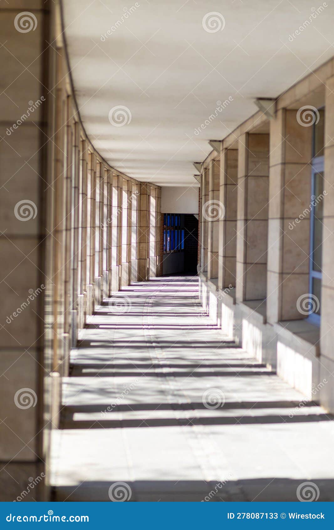 Hallway, Illuminated by a Bright Light Source, Filled with Shadows ...