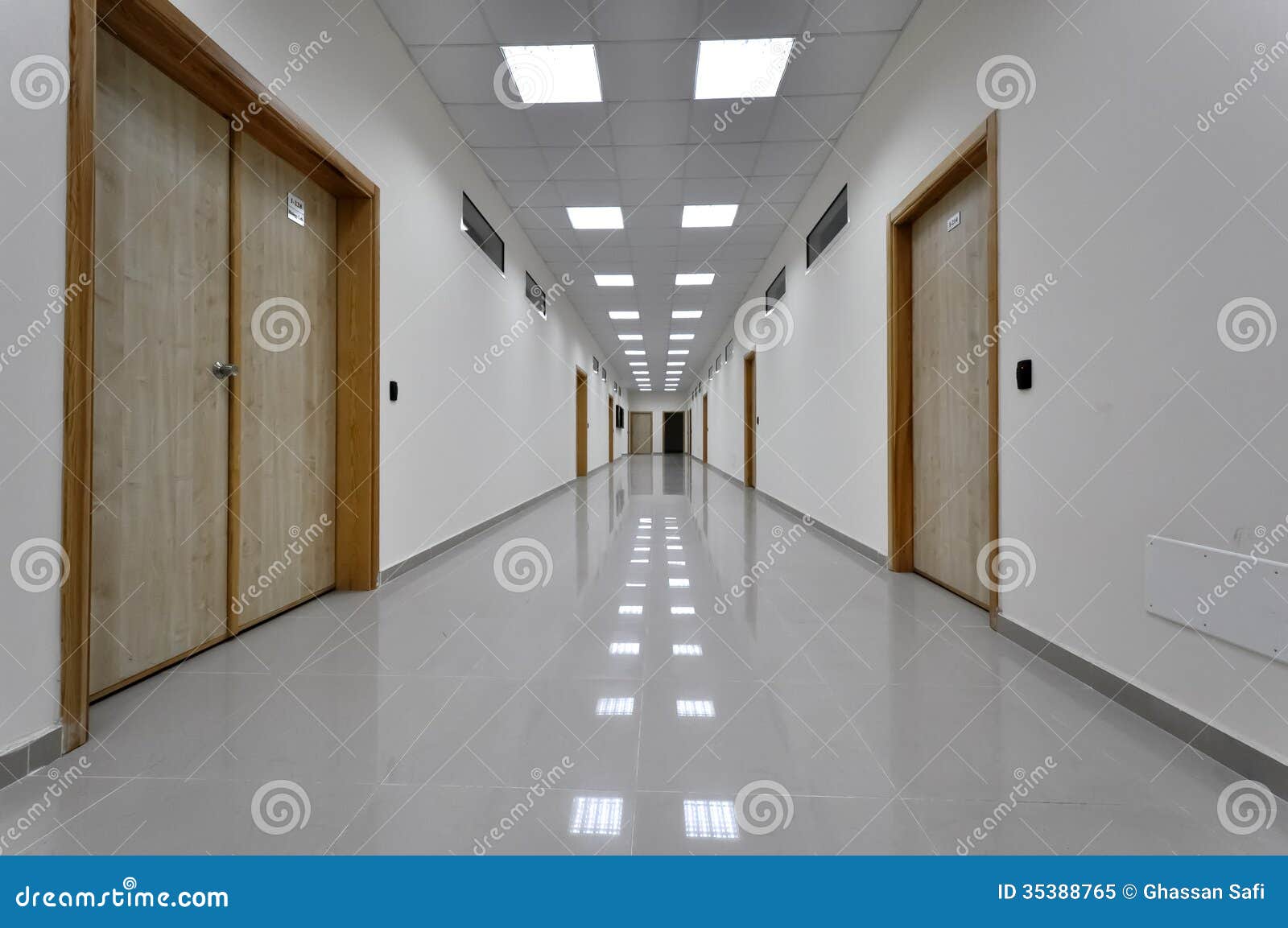 A hallway stock image. Image of indoor, perspective, white - 35388765