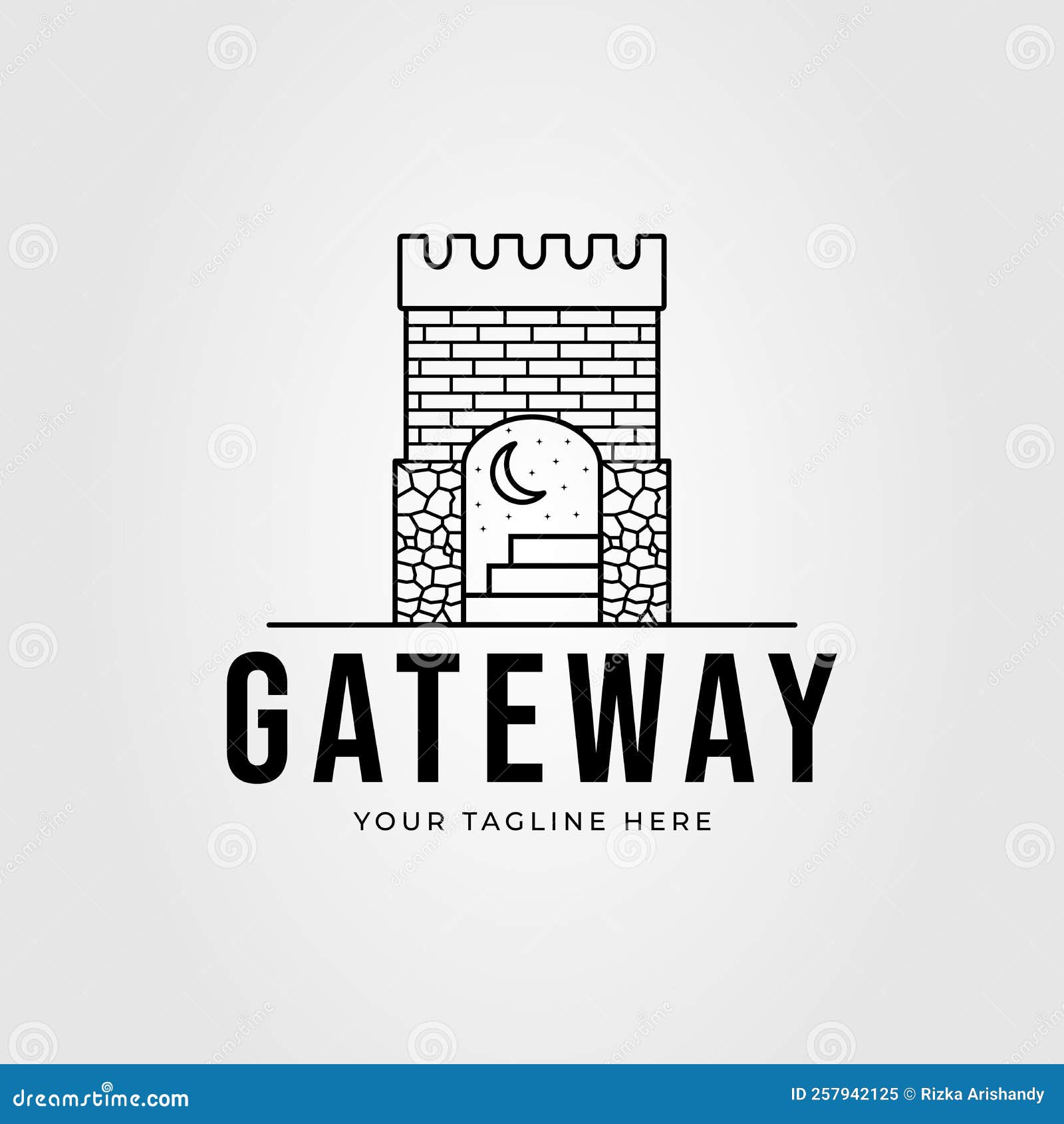 Hallway Logo. Gateway or Gate Icon Vector Illustration Design Stock ...