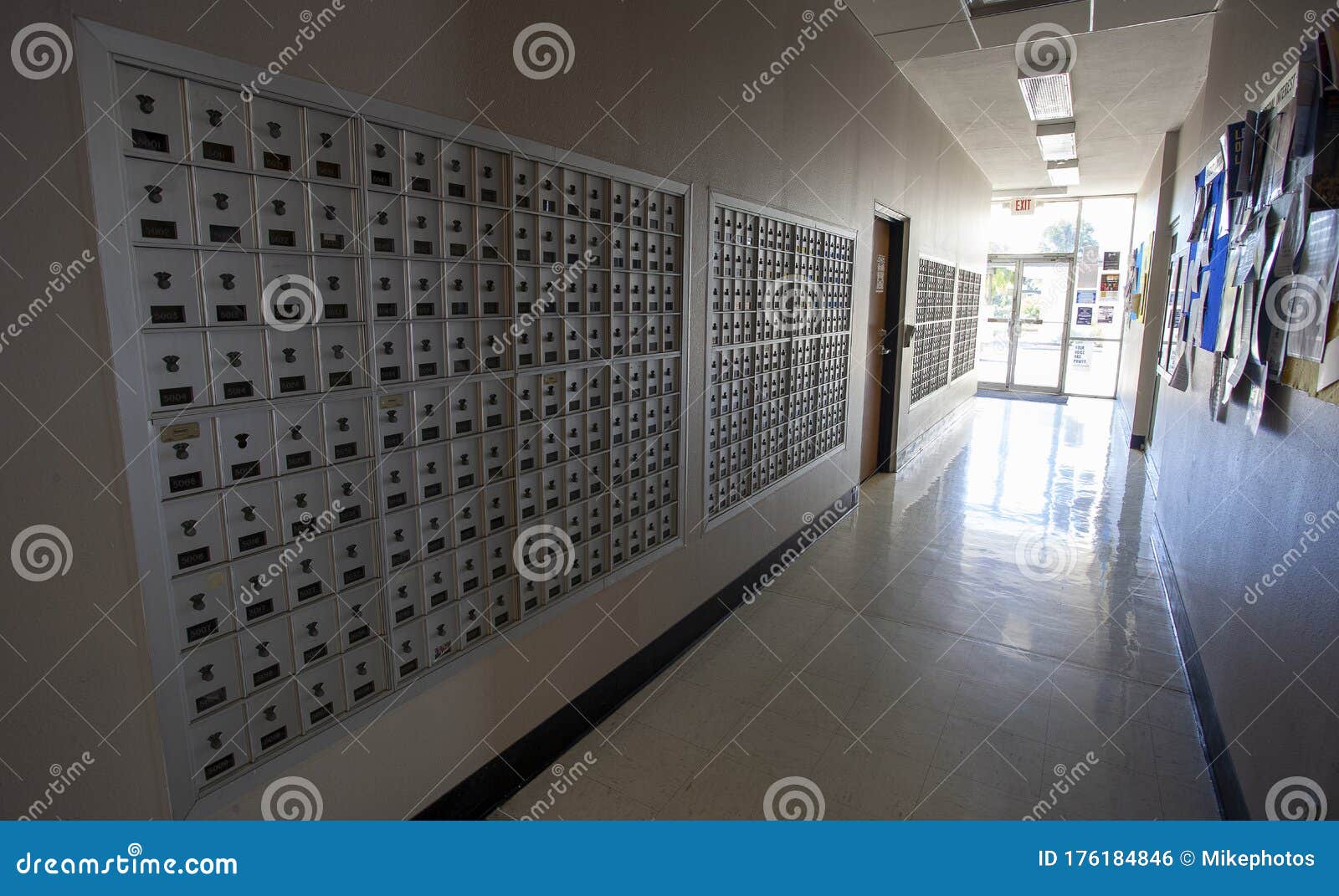 Hallway mailboxes editorial photo. Image of containers - 176184846
