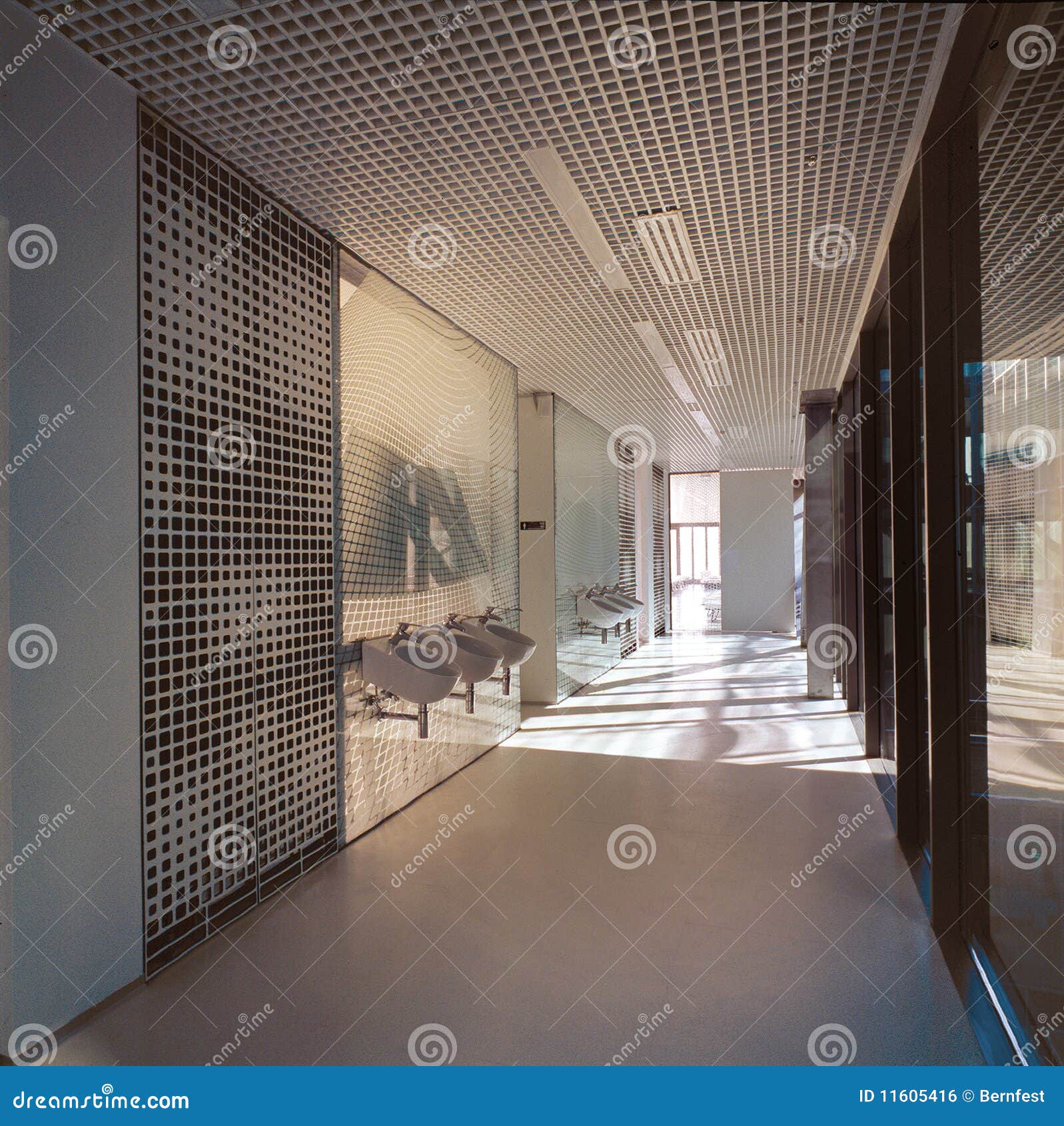 Hallway in Modern Office Building Stock Photo - Image of business ...