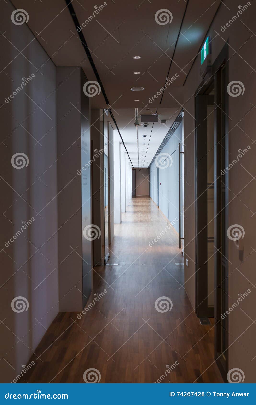 Hallway stock photo. Image of perspective, hallway, wooden - 74267428
