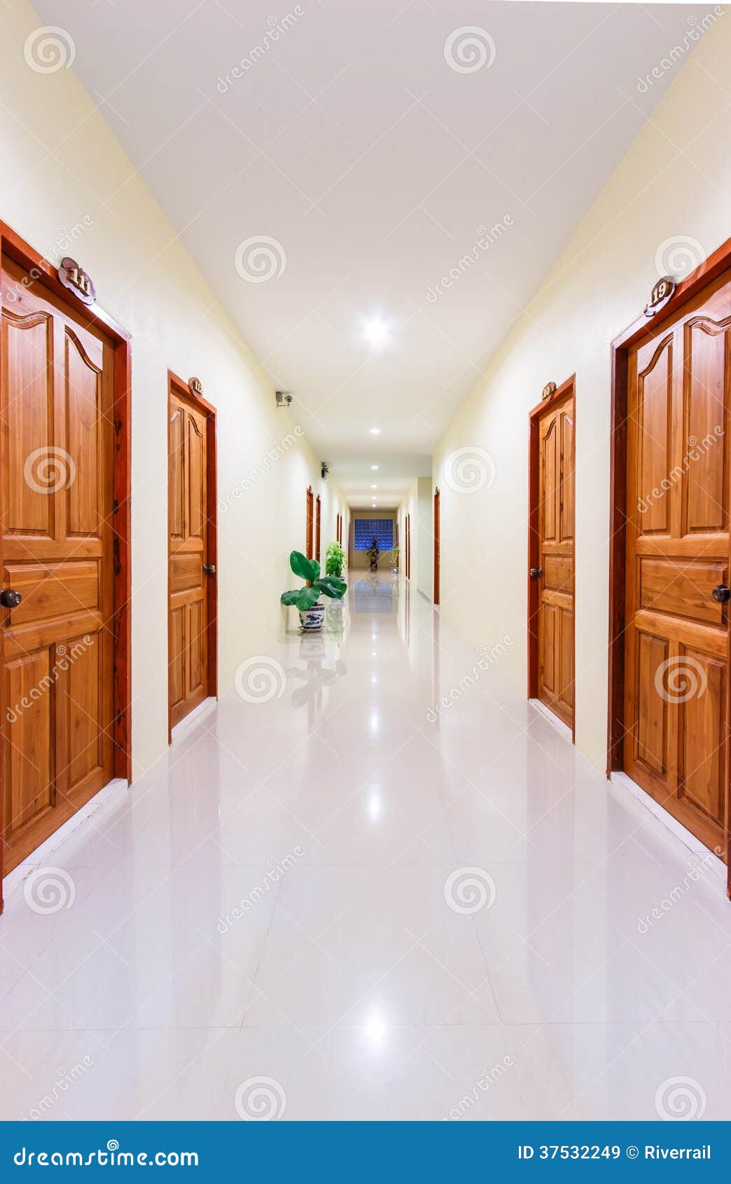 Hallway at the resort stock image. Image of night, architecture - 37532249