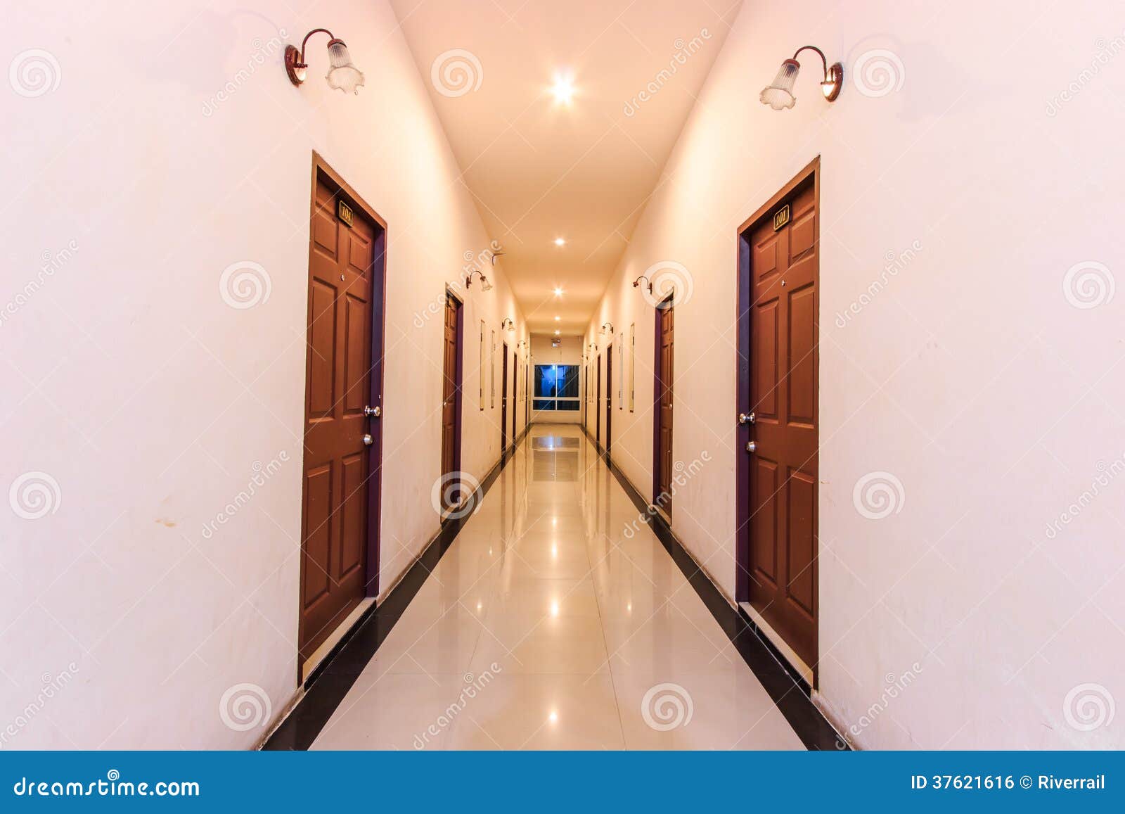 Hallway at the resort stock photo. Image of hall, excavation - 37621616