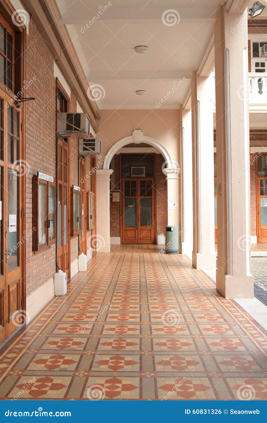 Hallway in the University stock photo. Image of style - 60831326