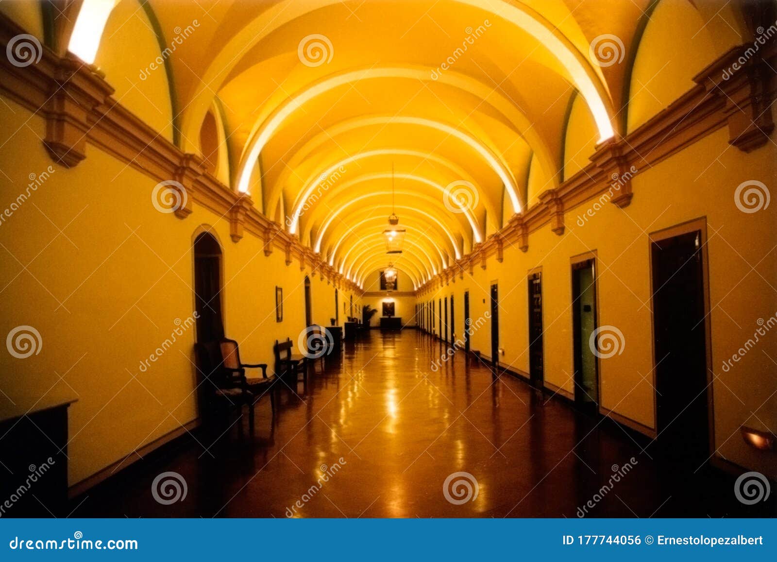 Hallway Where the Cloister Rooms of the Old Monastery are Located Stock ...