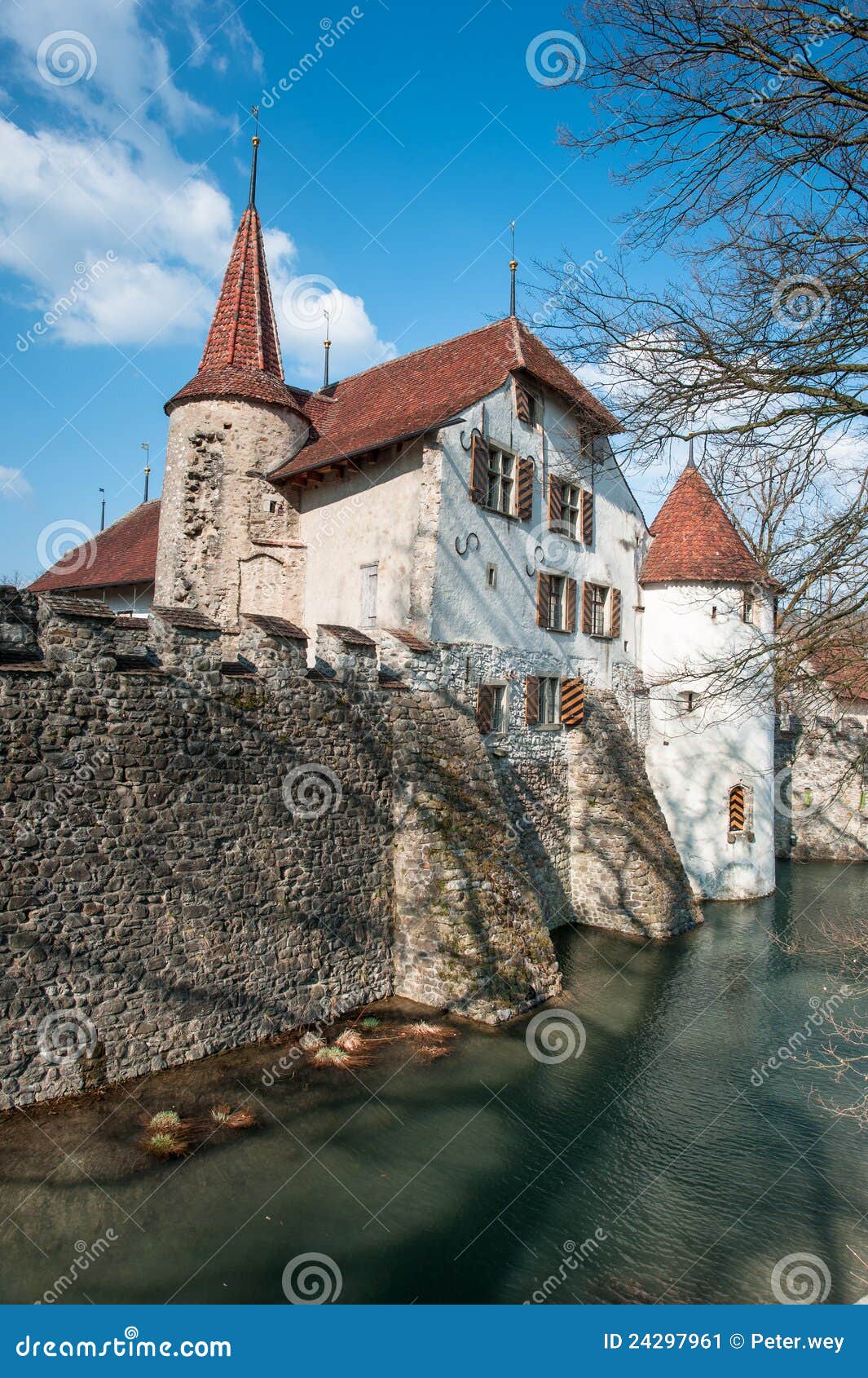 Hallwyl Water Castle stock image. Image of building, roof - 24297961