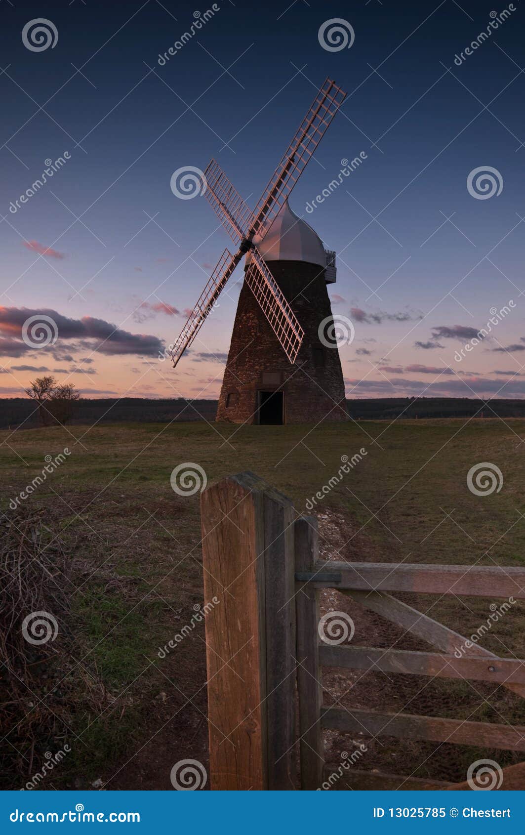 Halnaker Windmill stock image. Image of downs, sunrise - 13025785