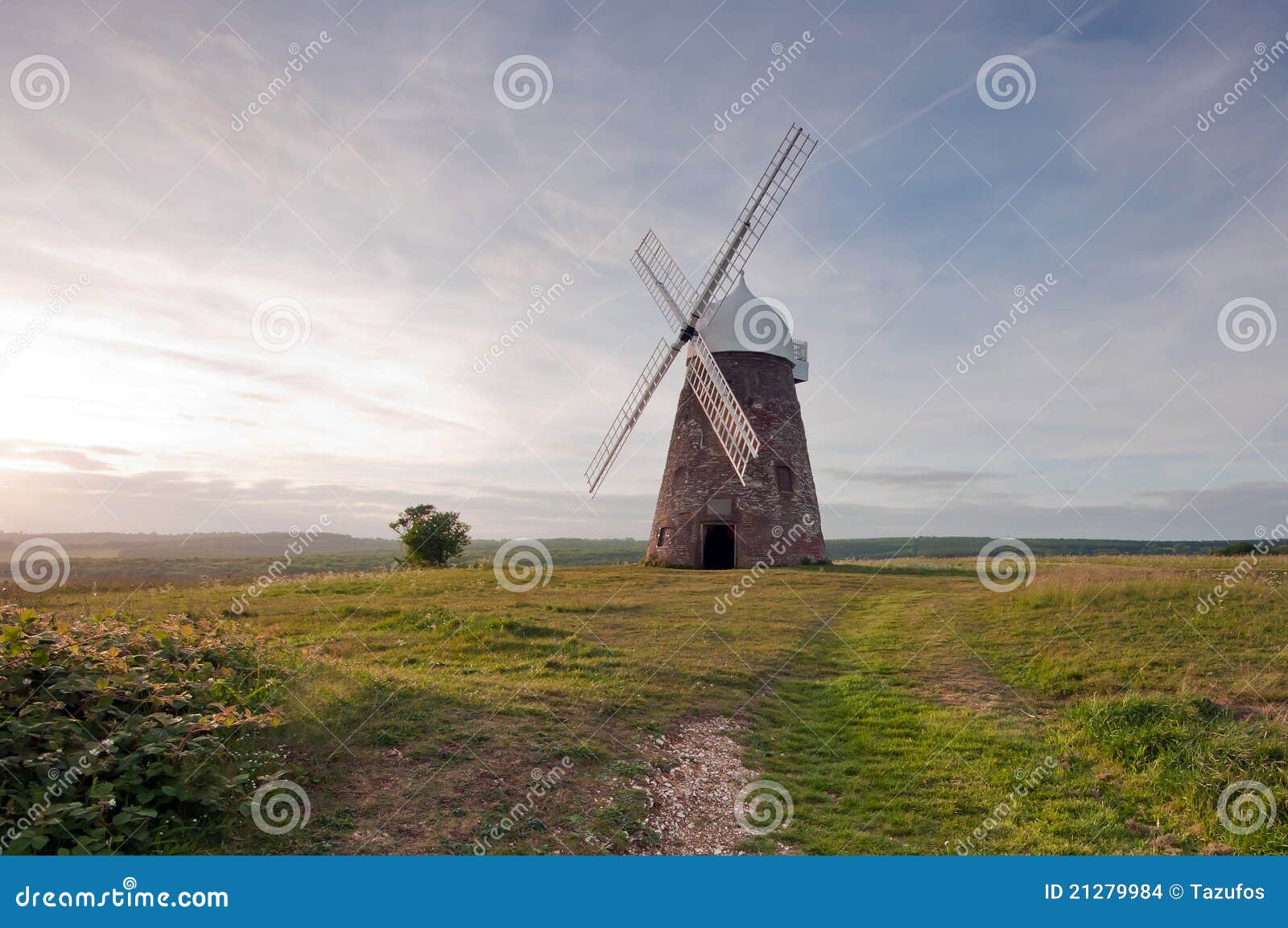 Halnaker windmill. stock photo. Image of flour, agriculture - 21279984