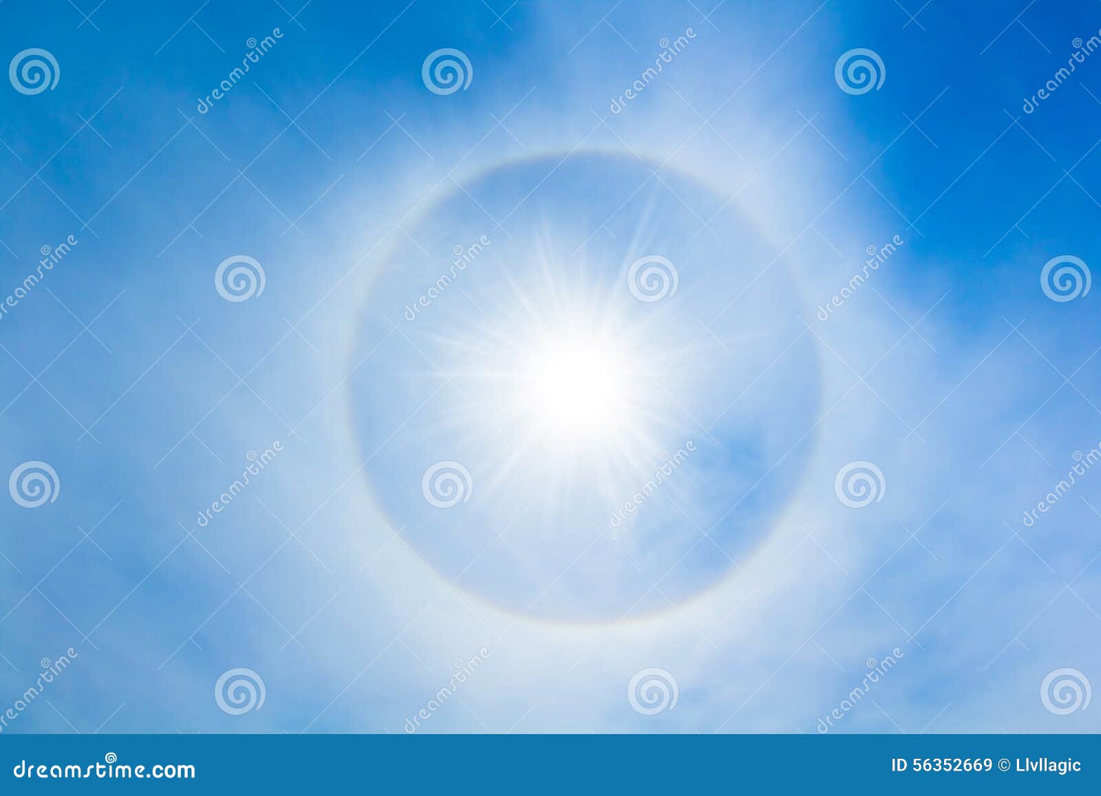 Halo de Sun stock de ilustración. Ilustración de resplandeciente - 56352669