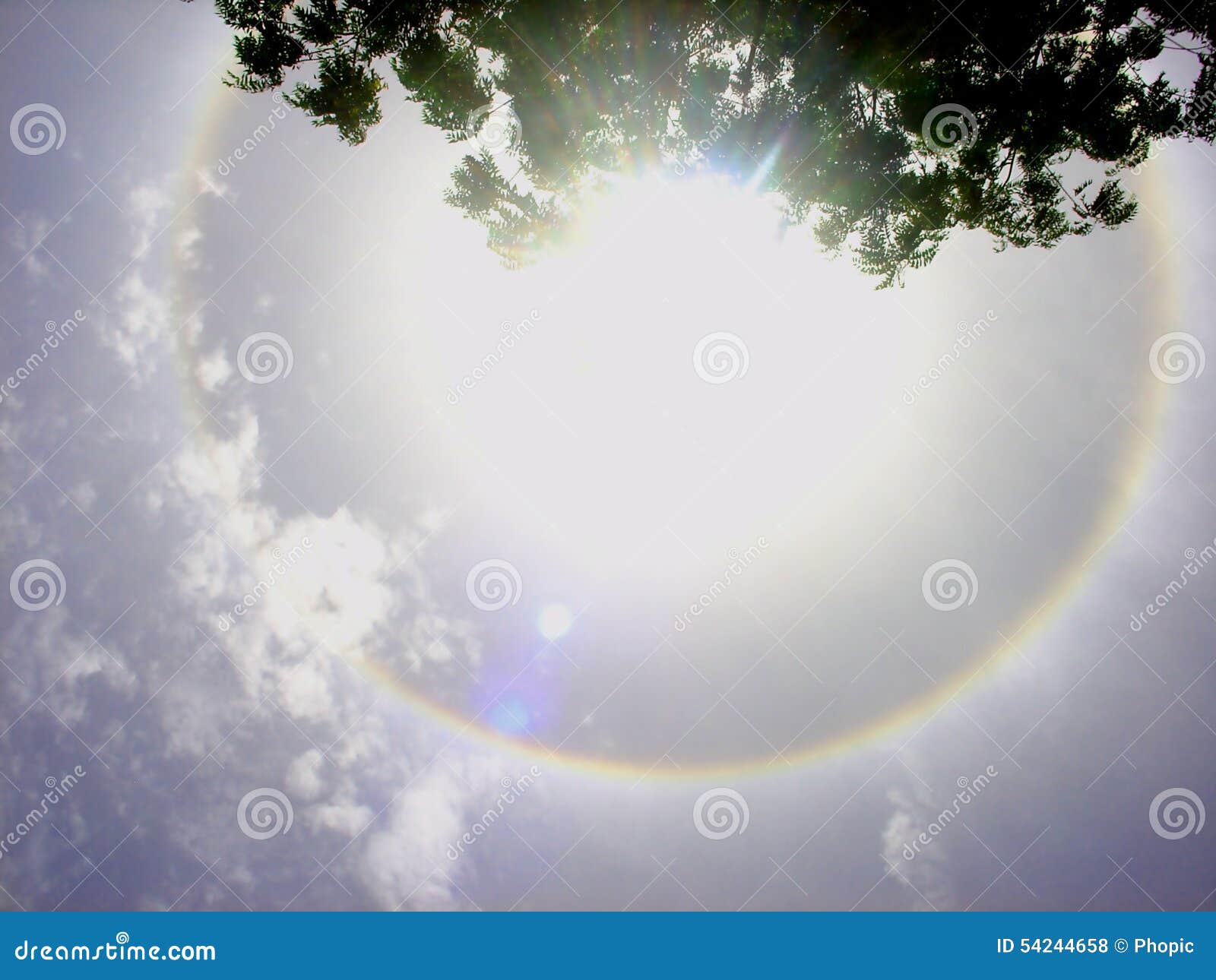 Halo Optical Phenomenon stock photo. Image of optical - 54244658